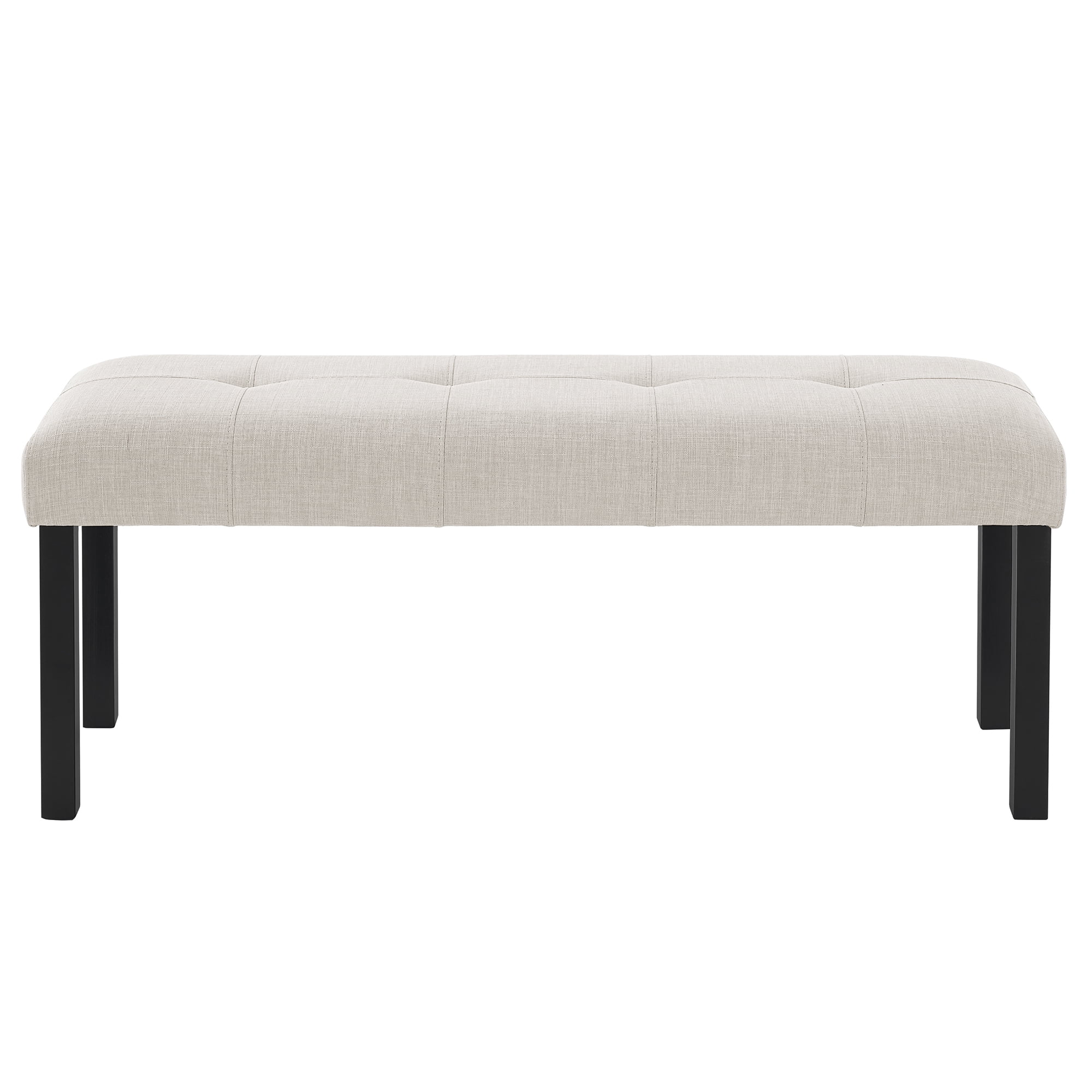 Nmkwnr Upholstered Linen Dining Bench with Wood Legs, Modern Entryway ...
