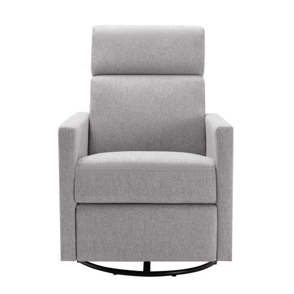 Nmkwnr Upholstered Rocking Chair with Metal Base, Plush Swivel Recliner ...