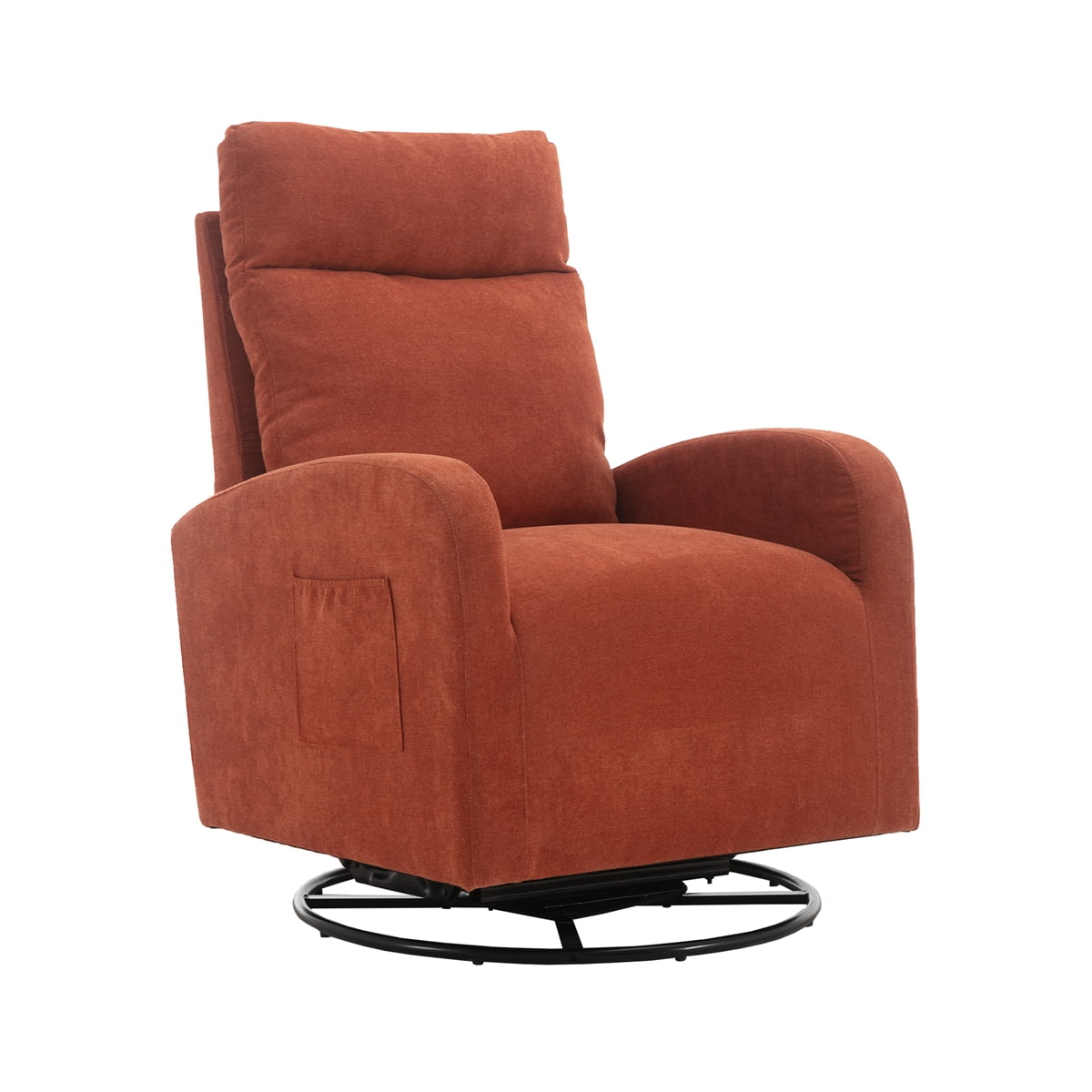 Nmkwnr Upholstered Swivel Rocking Chair for Home, Living Room, Office ...