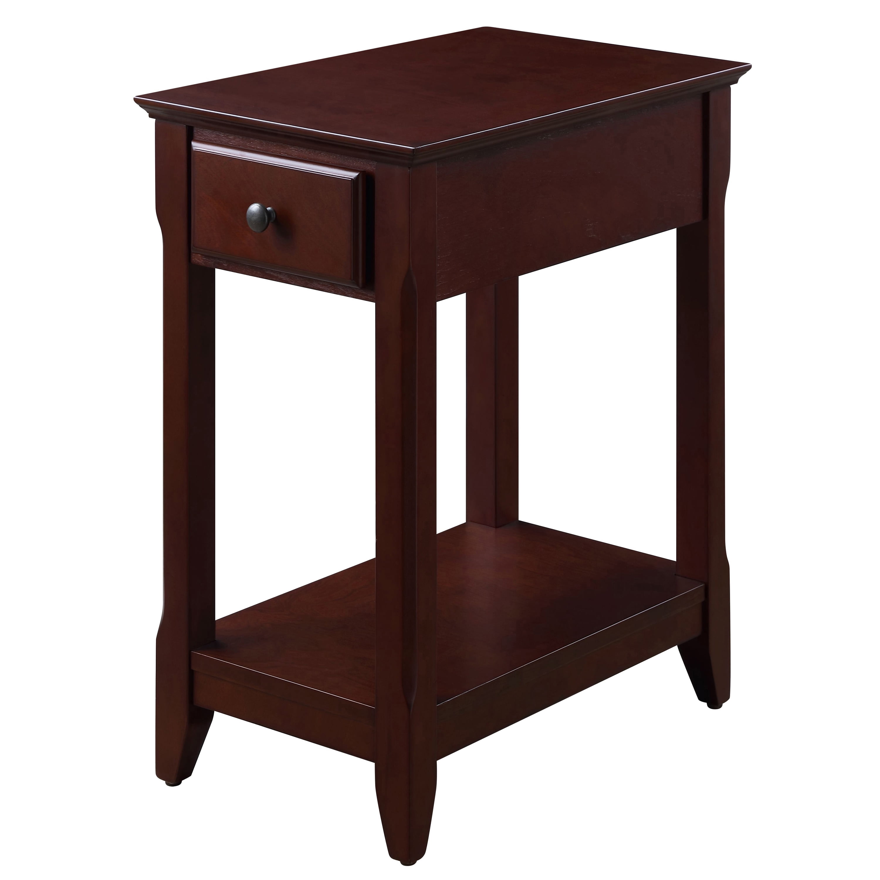 Nmkwnr Wood Beside Table with Bottom Shelf and 1 Drawer, Modern Beside ...