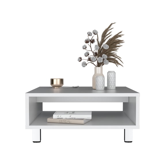 Nmkwnr Wood End Table Coffee Table with Open Shelf, Square Center Table ...