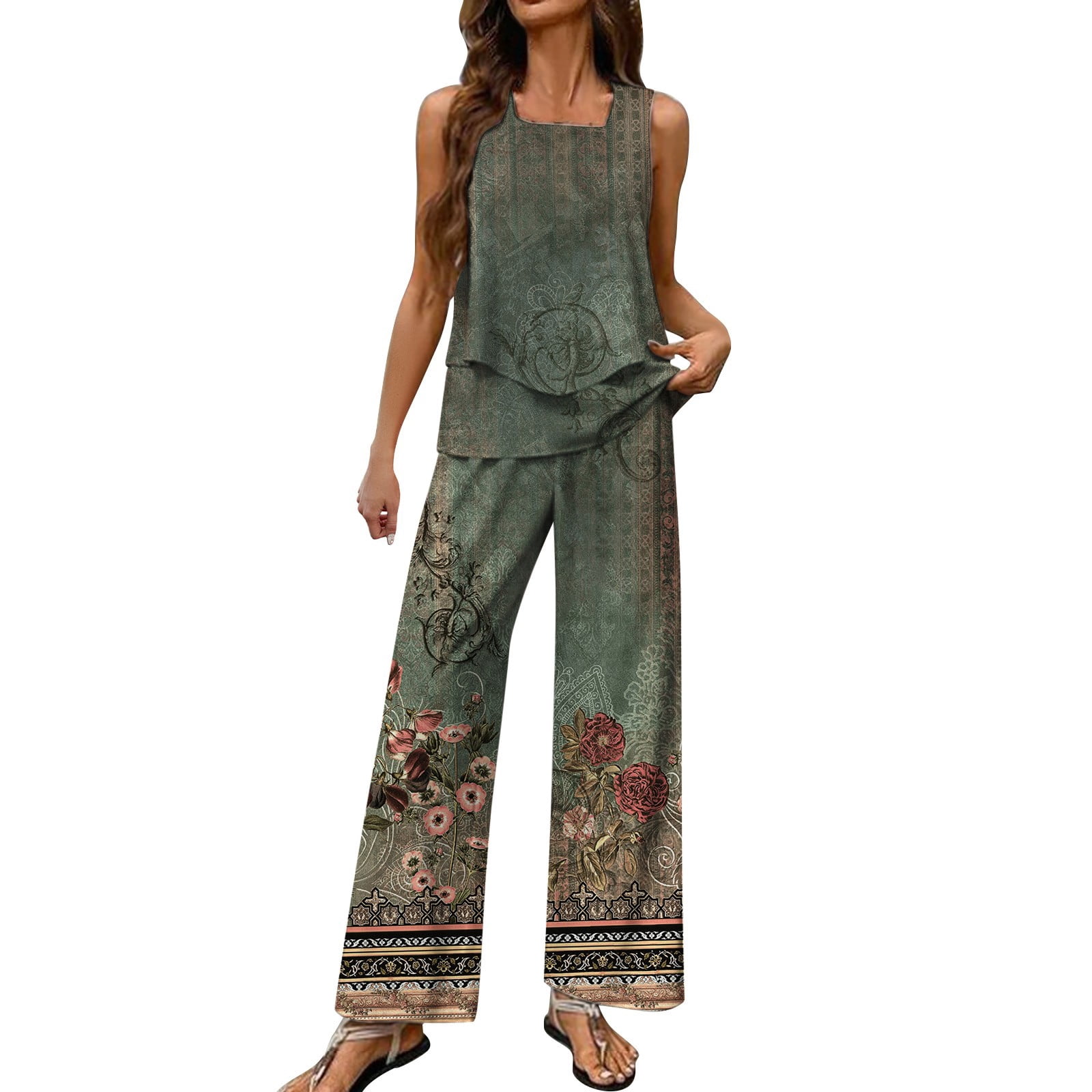 Nmmued Pants Sets Women 2 Piece Outfits, Summer Sets for Women, Loose ...