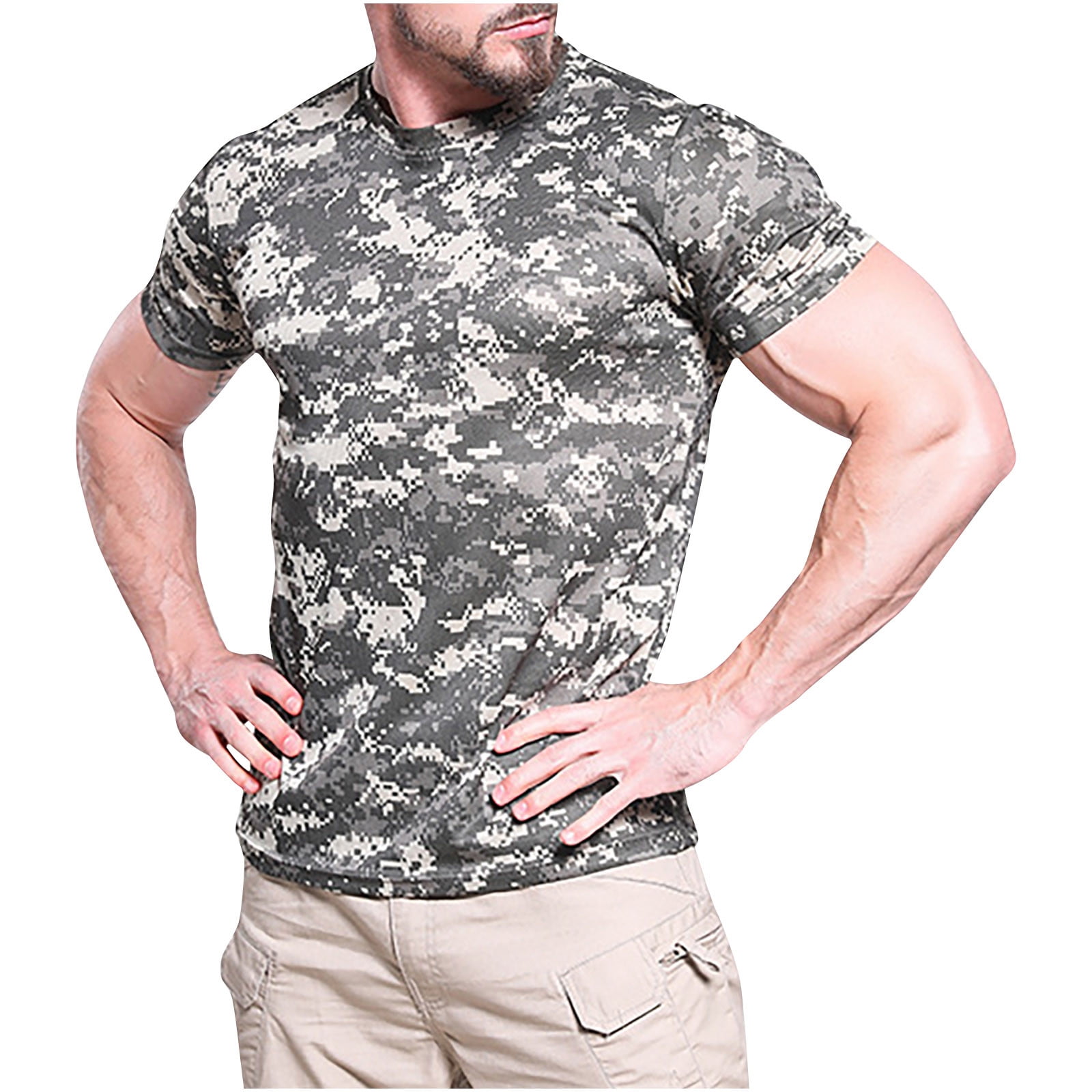 Nmnitkp Camouflage T-shirt for Men Comfortable and Breathable Sun ...
