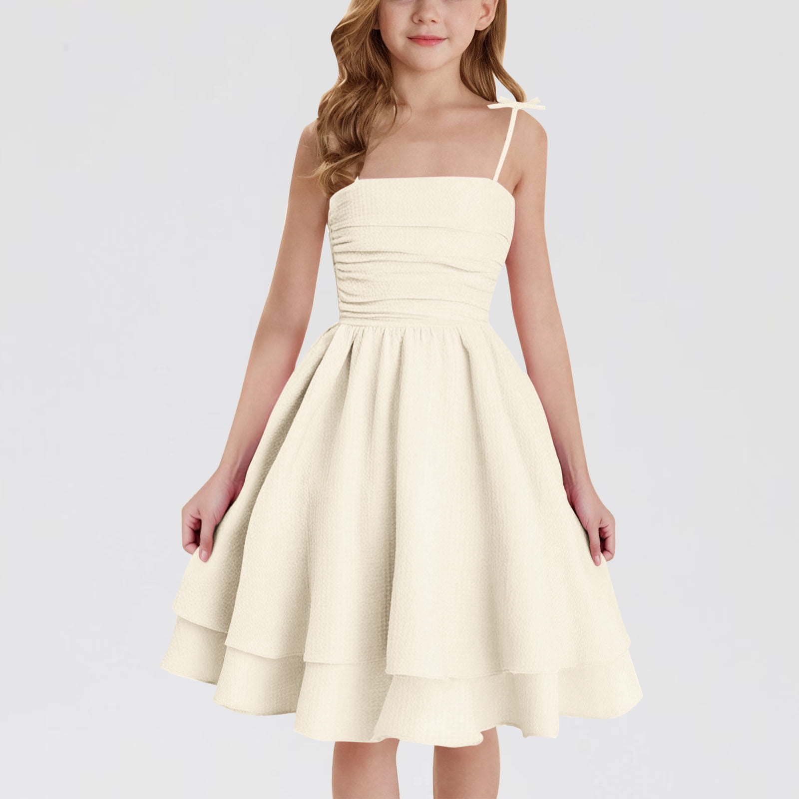 Nmnitkp Girl Dresses Summer Sundress Boho Strap Casual Sleeveless ...