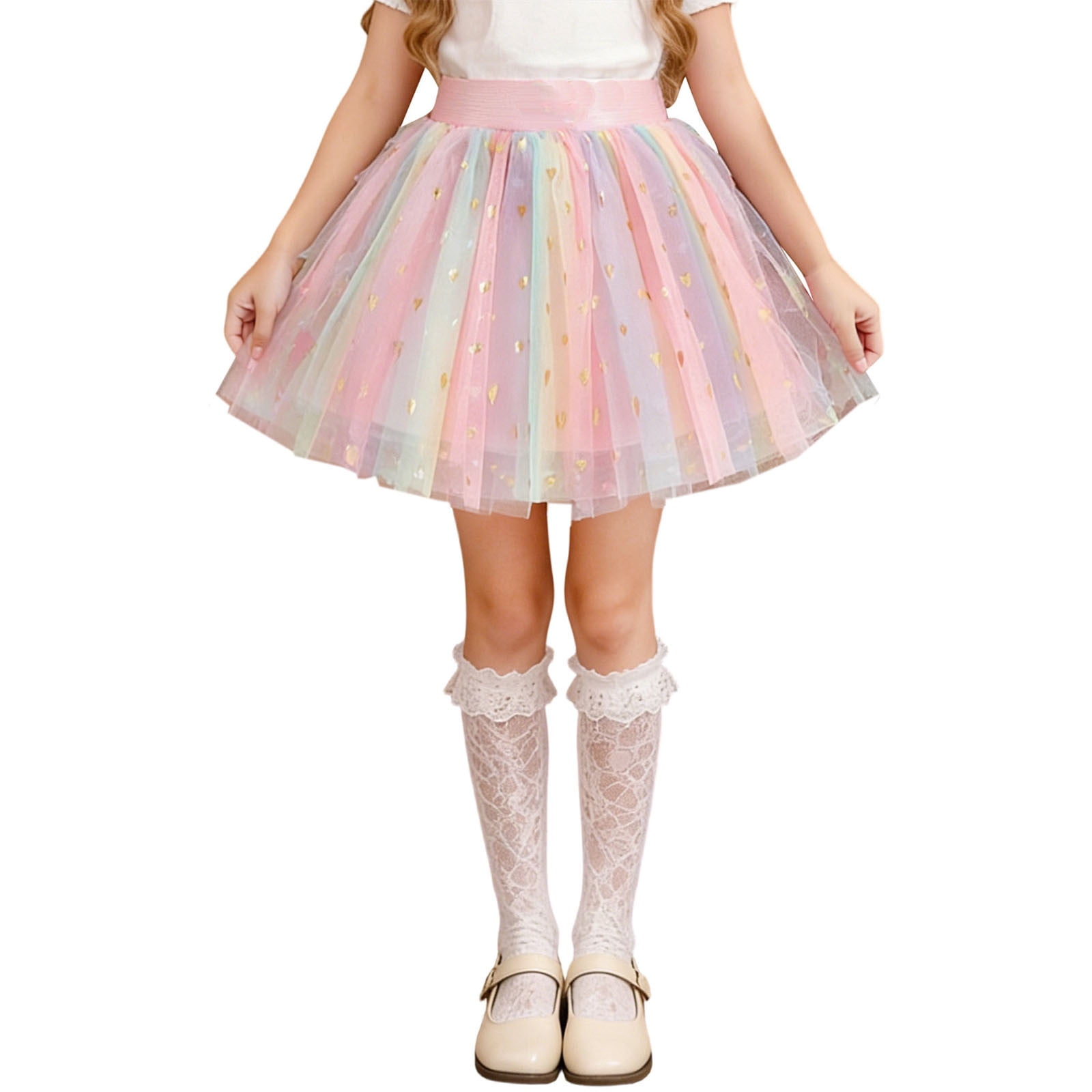 Nmnitkp Girl Tutu Skirts,3 Layers Tulle Sequin Sparkle Pleated Dance ...