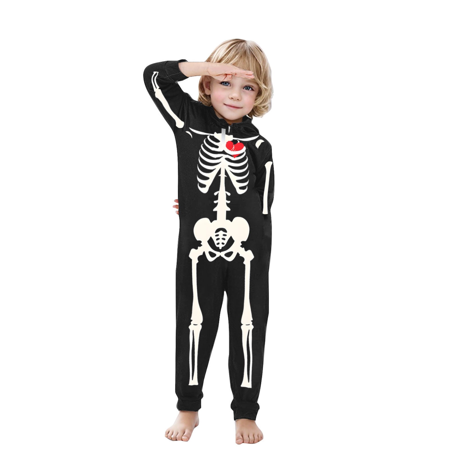 Nmnitkp Halloween Skeleton Costume for Family- Comfy Easy Funny Onesie ...