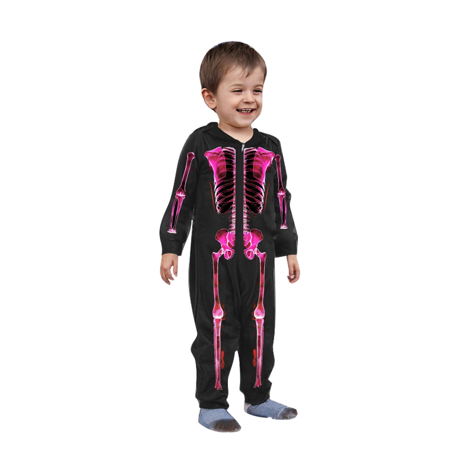 Nmnitkp Halloween Skeleton Costume for Family- Comfy Easy Funny Onesie ...