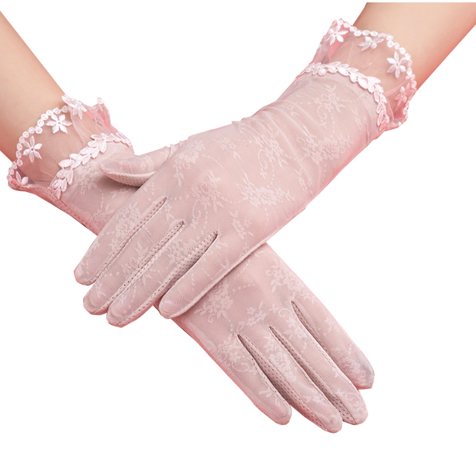 Nmnitkp Lace Gloves,Gloves Lace Finger Protection Gloves Women,Tea ...