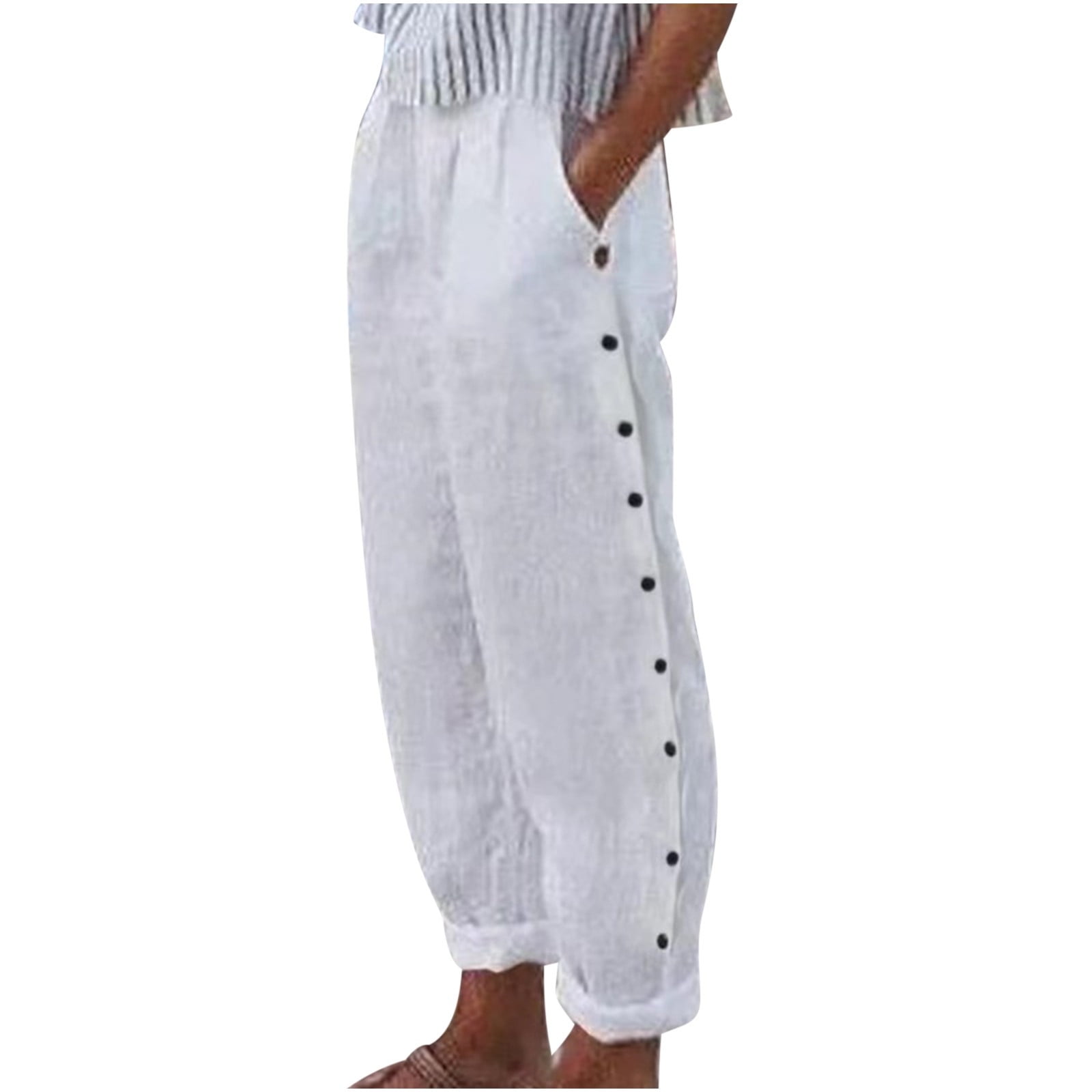 Nmnitkp Linen Pants Women Premium Healthy Fabric Women's Tear Away ...