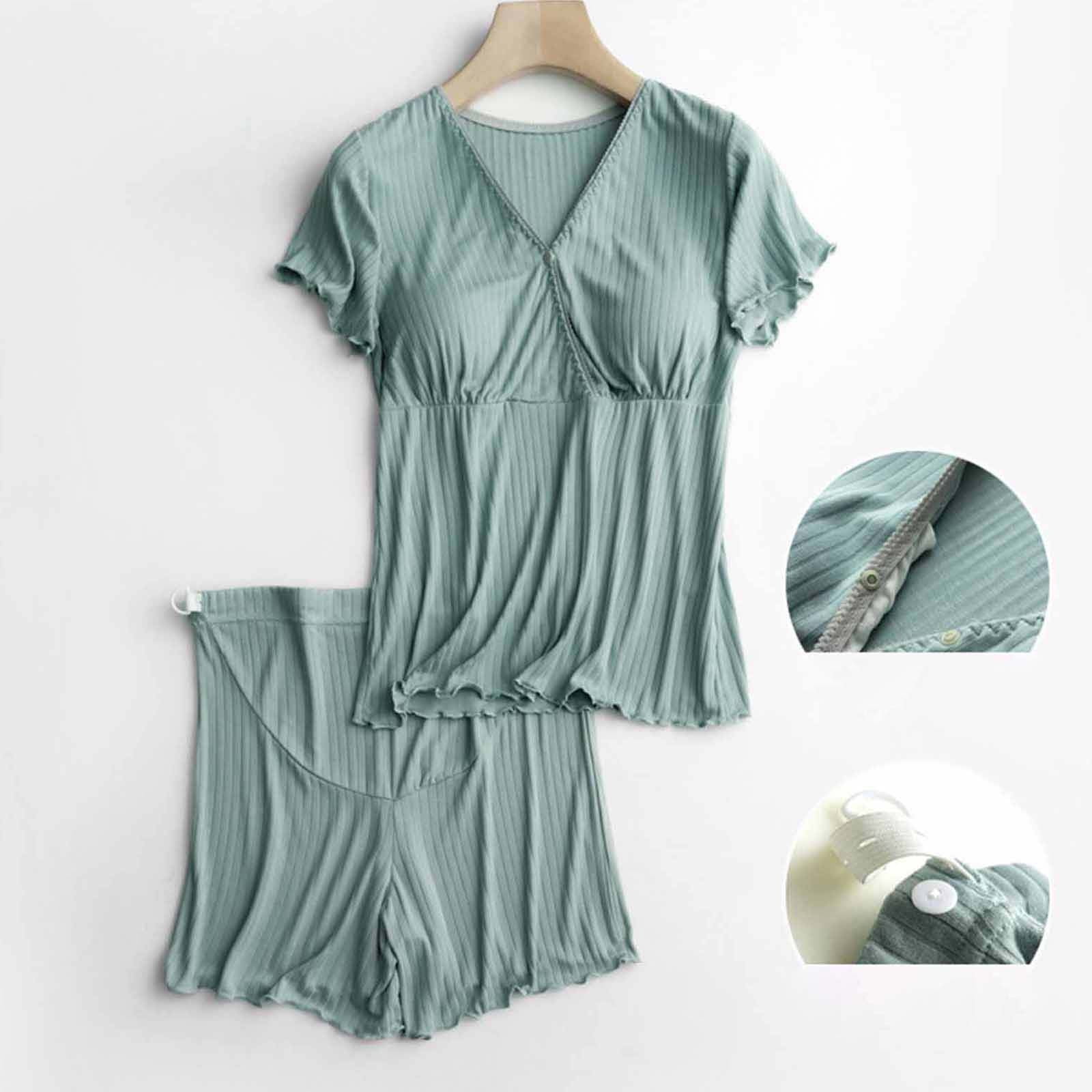 Nmnitkp Maternity Clothes,Womens Maternity Pajamas Nursing Pjs for Breastfeeding Soft Postpartum ...