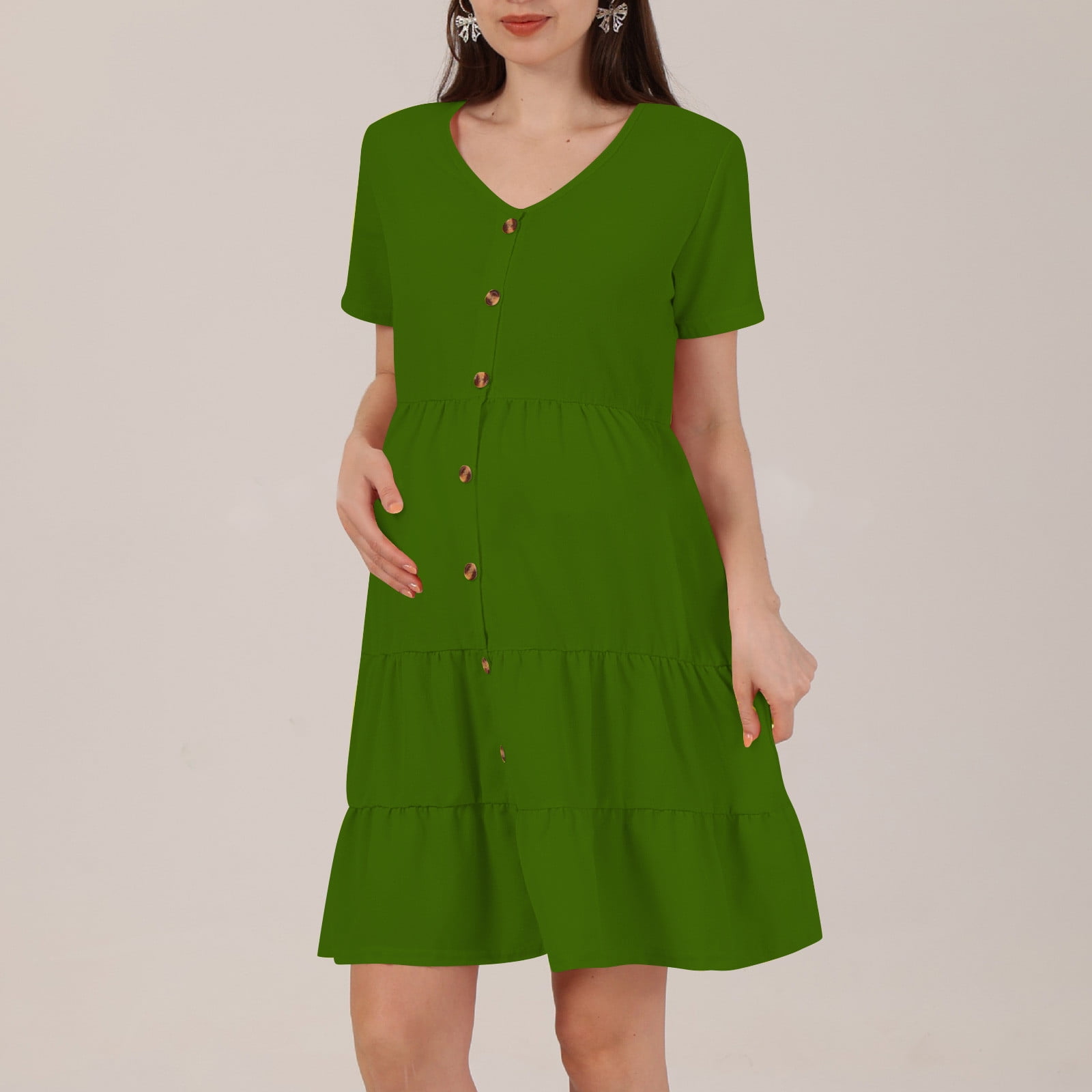 Nmnitkp Maternity Dress Soft and Skin-Friendly,Maternity Clothes 2025 V ...