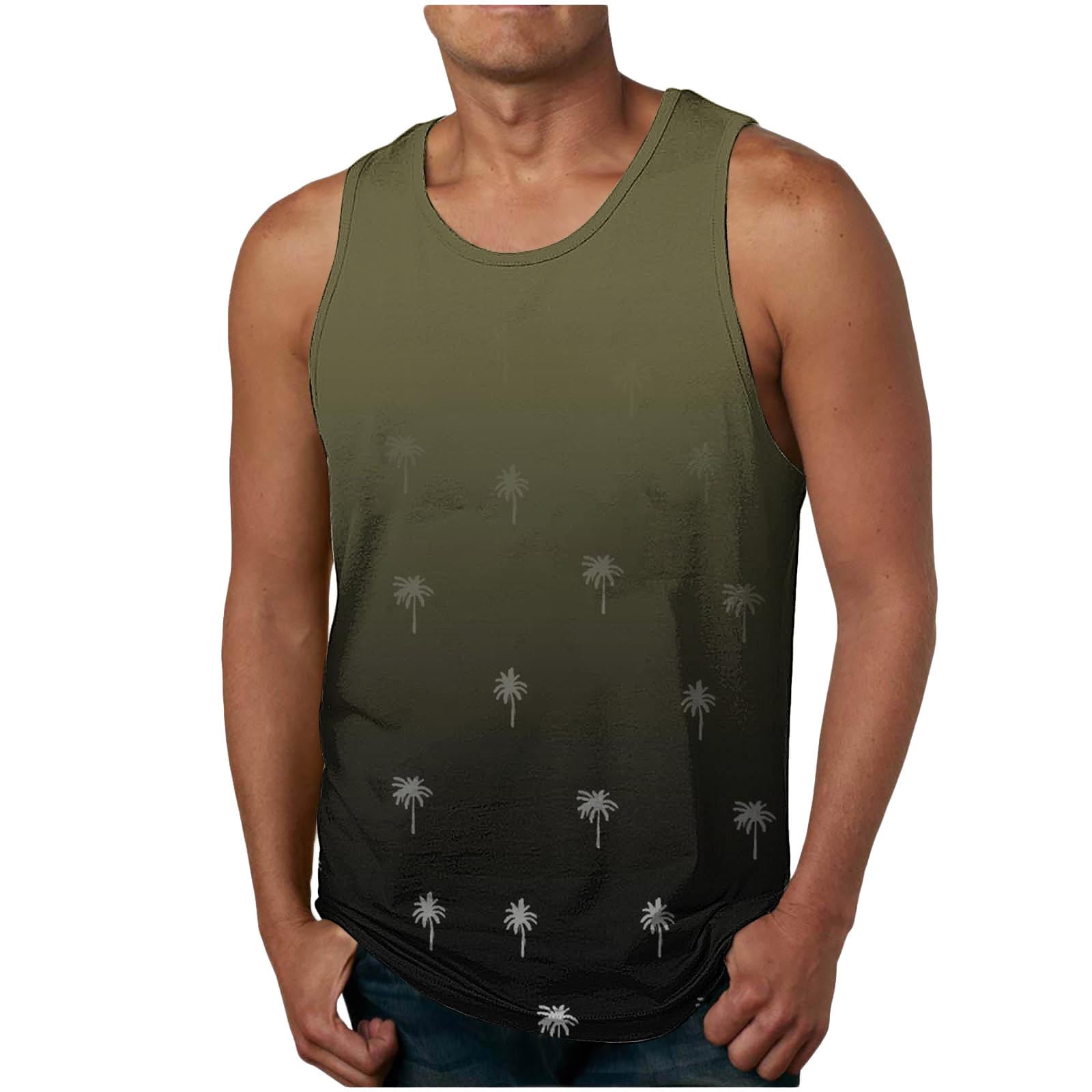 Nmnitkp Men's Tank Top Soft, Breathable and Absorbent Cotton Mens ...
