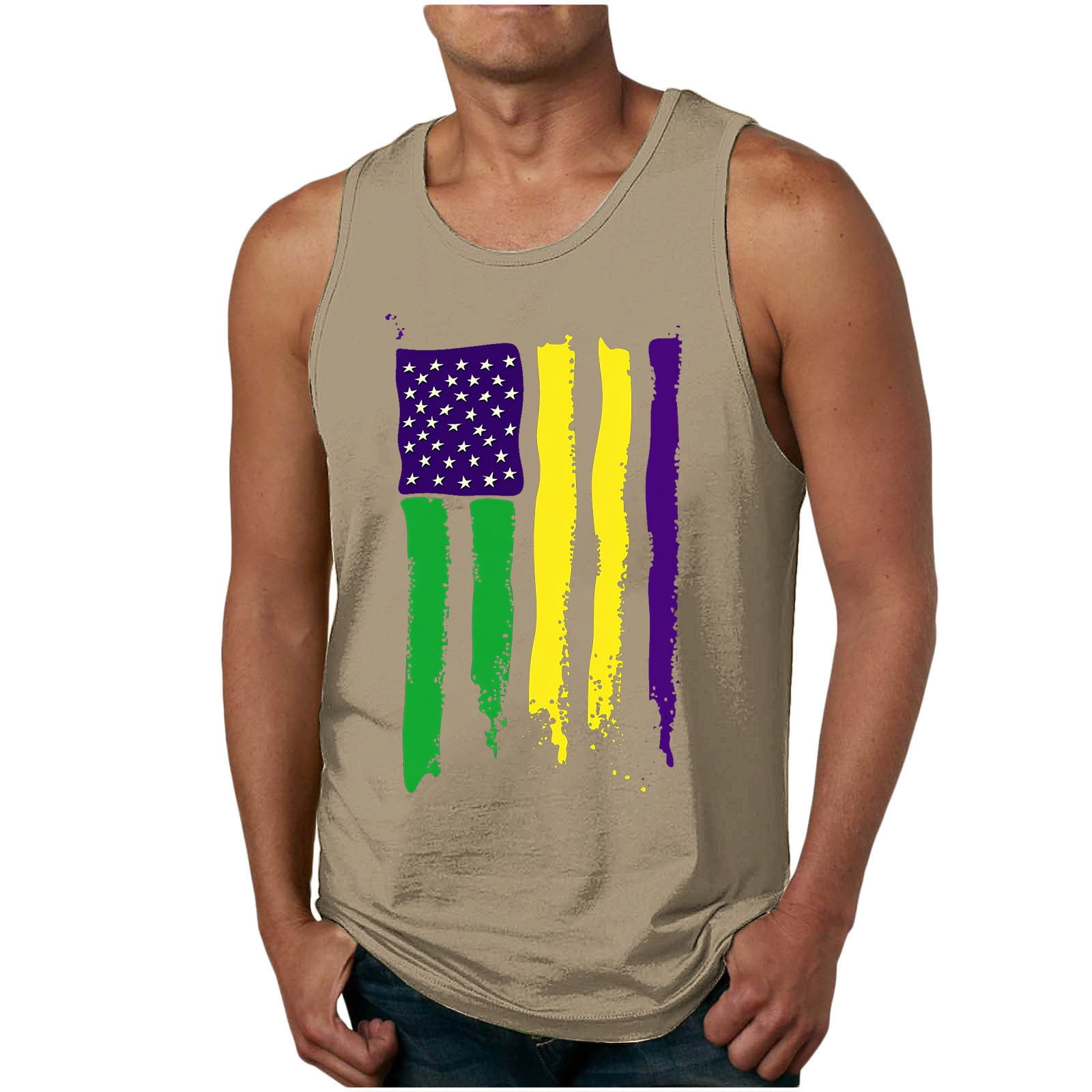 Nmnitkp Men's Tank Tops Quick Dry Workout Gym Sleeveless Shirts Summer ...