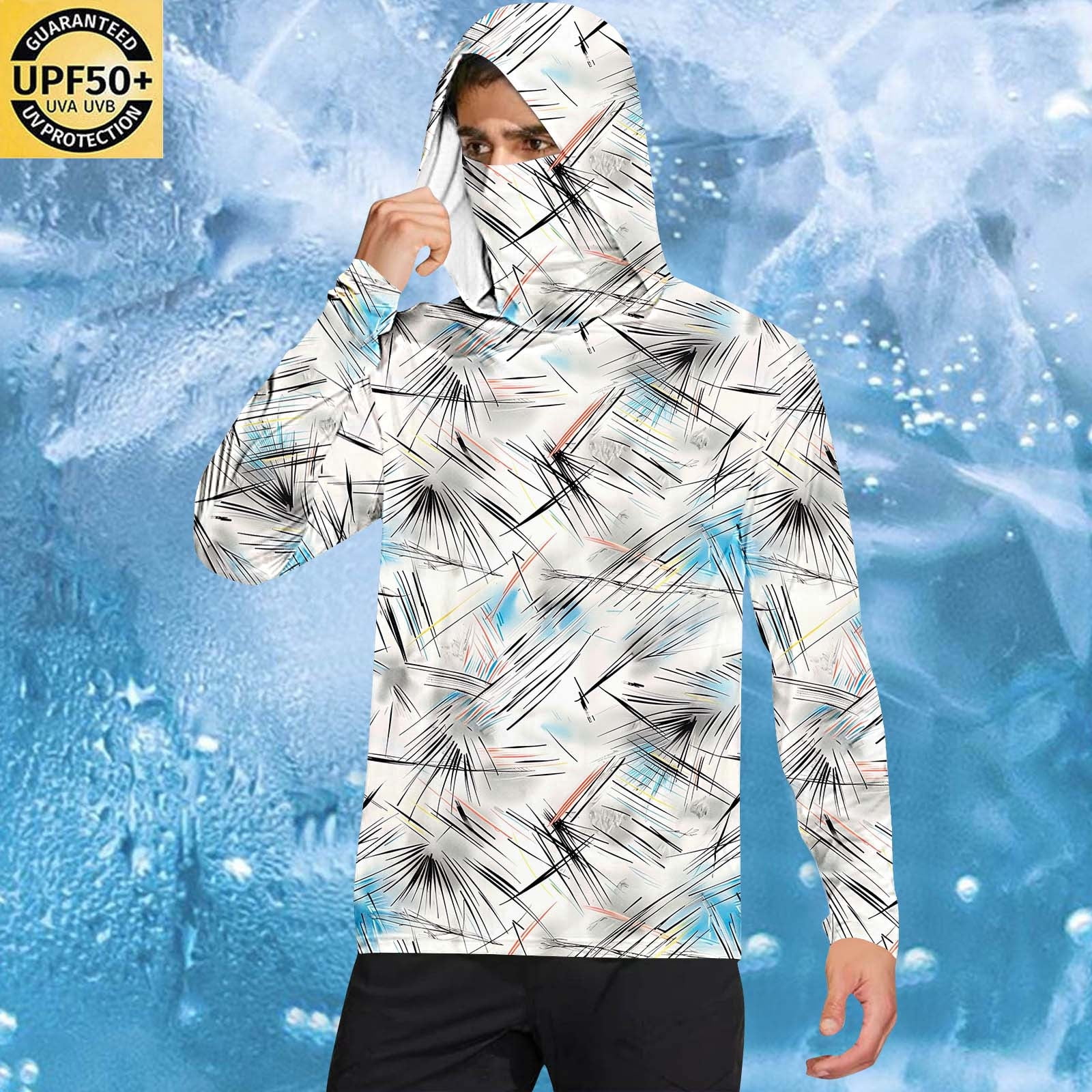 Nmnitkp Men's UPF 50+ Sun Protection Hoodie Shirt Long Sleeve SPF ...