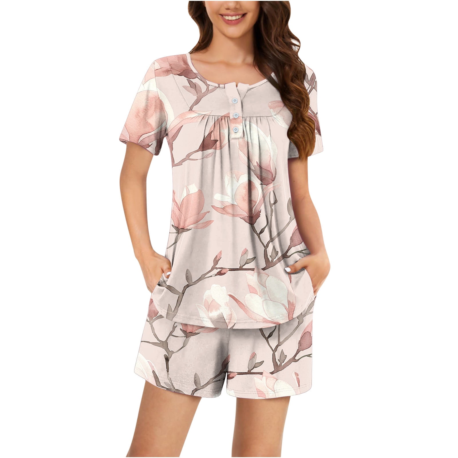 Nmnitkp Pajamas for Women Set Soft and Friendly Skin Pajamas Set For ...
