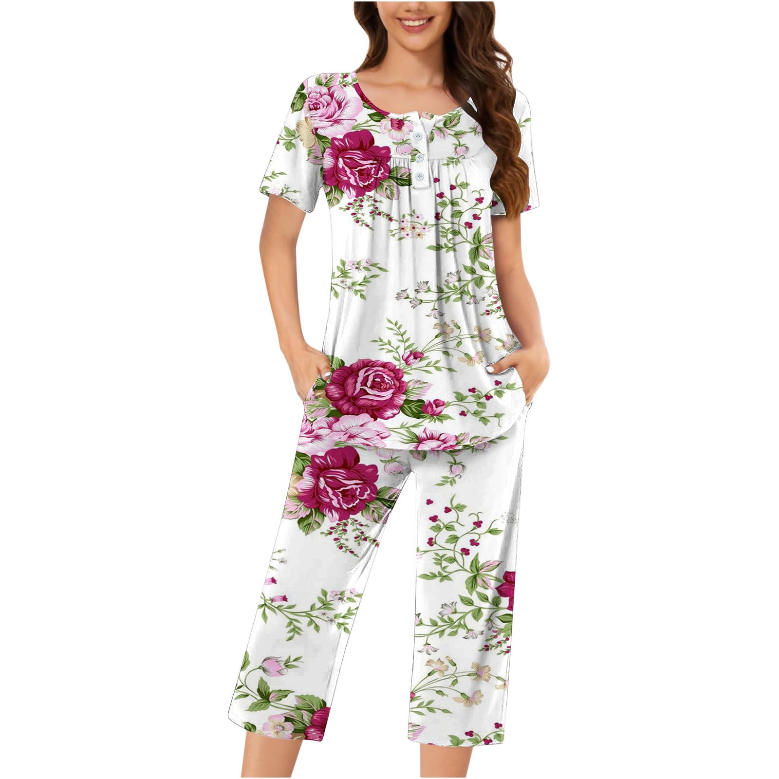 Nmnitkp Pajamas for Women Set Soft and Friendly Skin Women Pajamas Sets ...