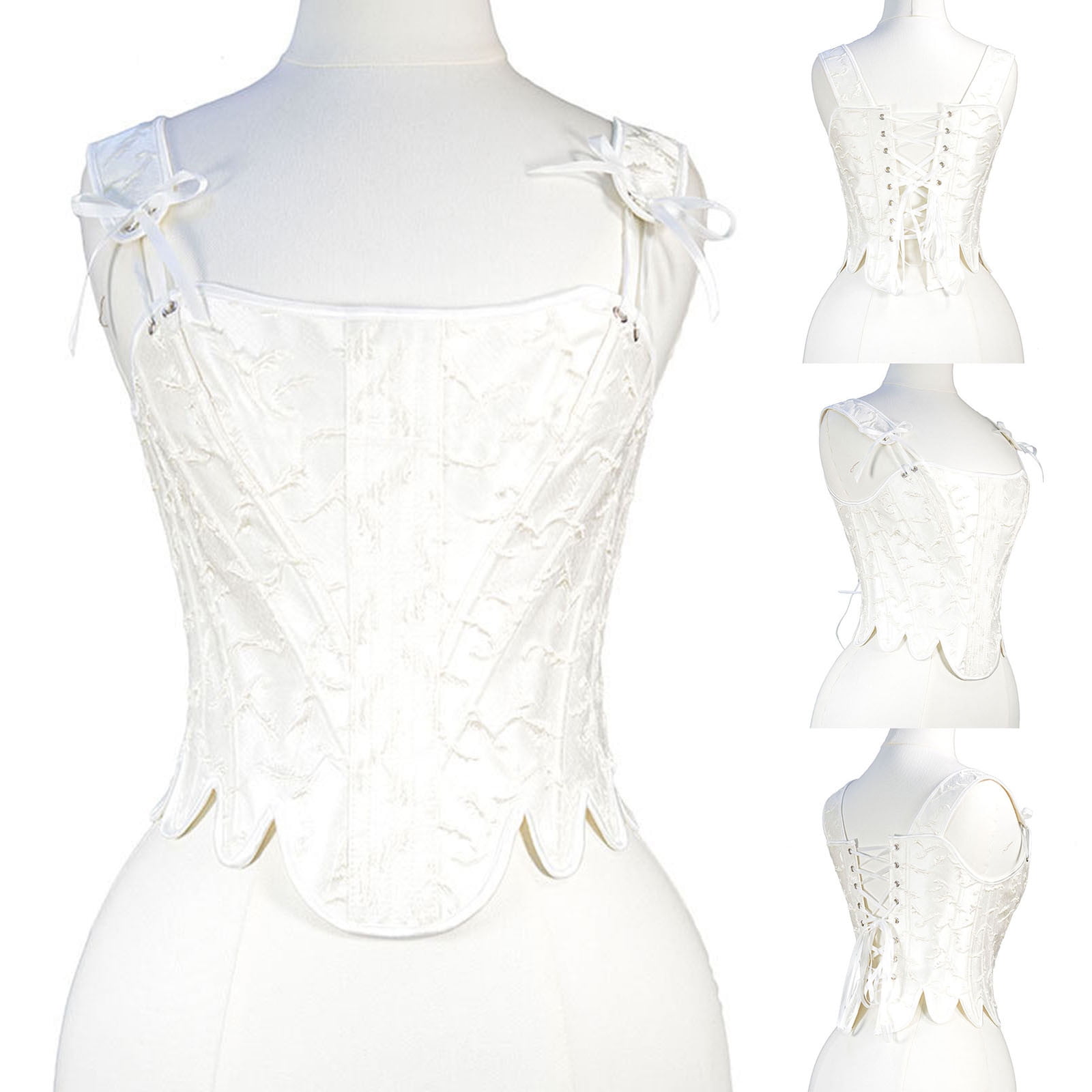 Nmnitkp Plus Size Goth Dress Fashion Corset Womens PVC Renaissance Lace ...