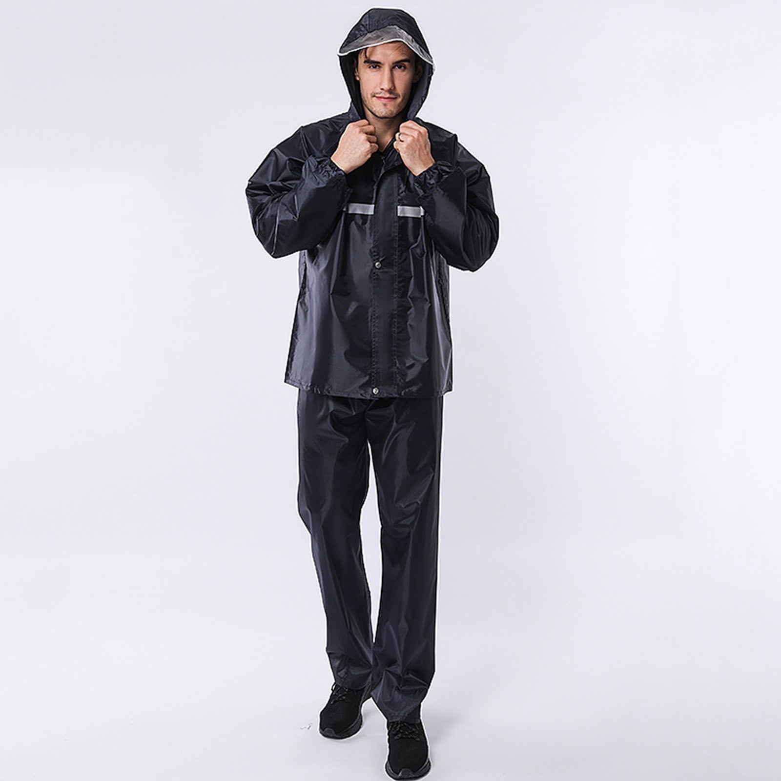 Nmnitkp Rain Suit Waterproof Jacket and Trouser Suit Reflective ...
