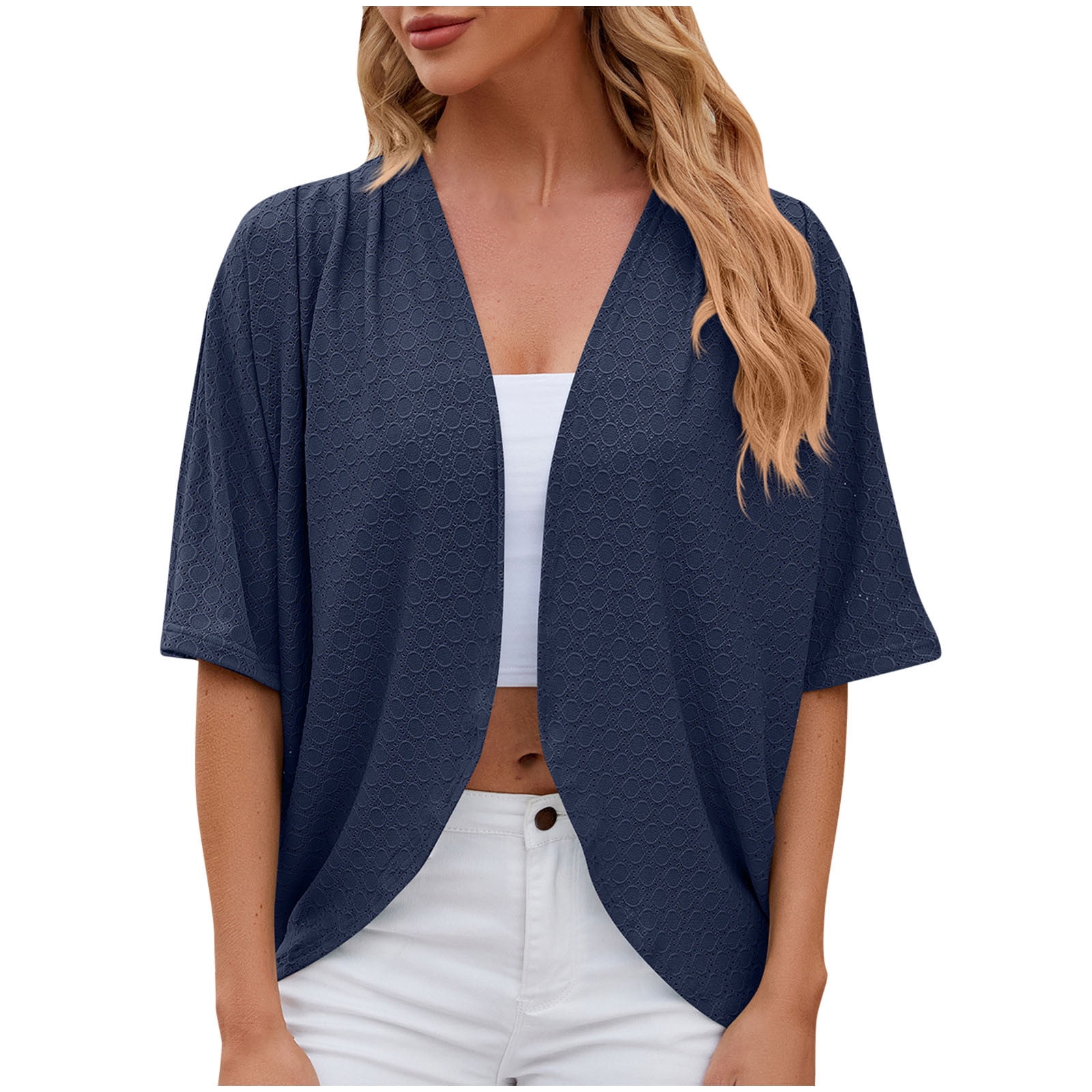 Nmnitkp Short Sleeve Cardigan Summer Cardigan 1/2 Sleeve Solid color ...