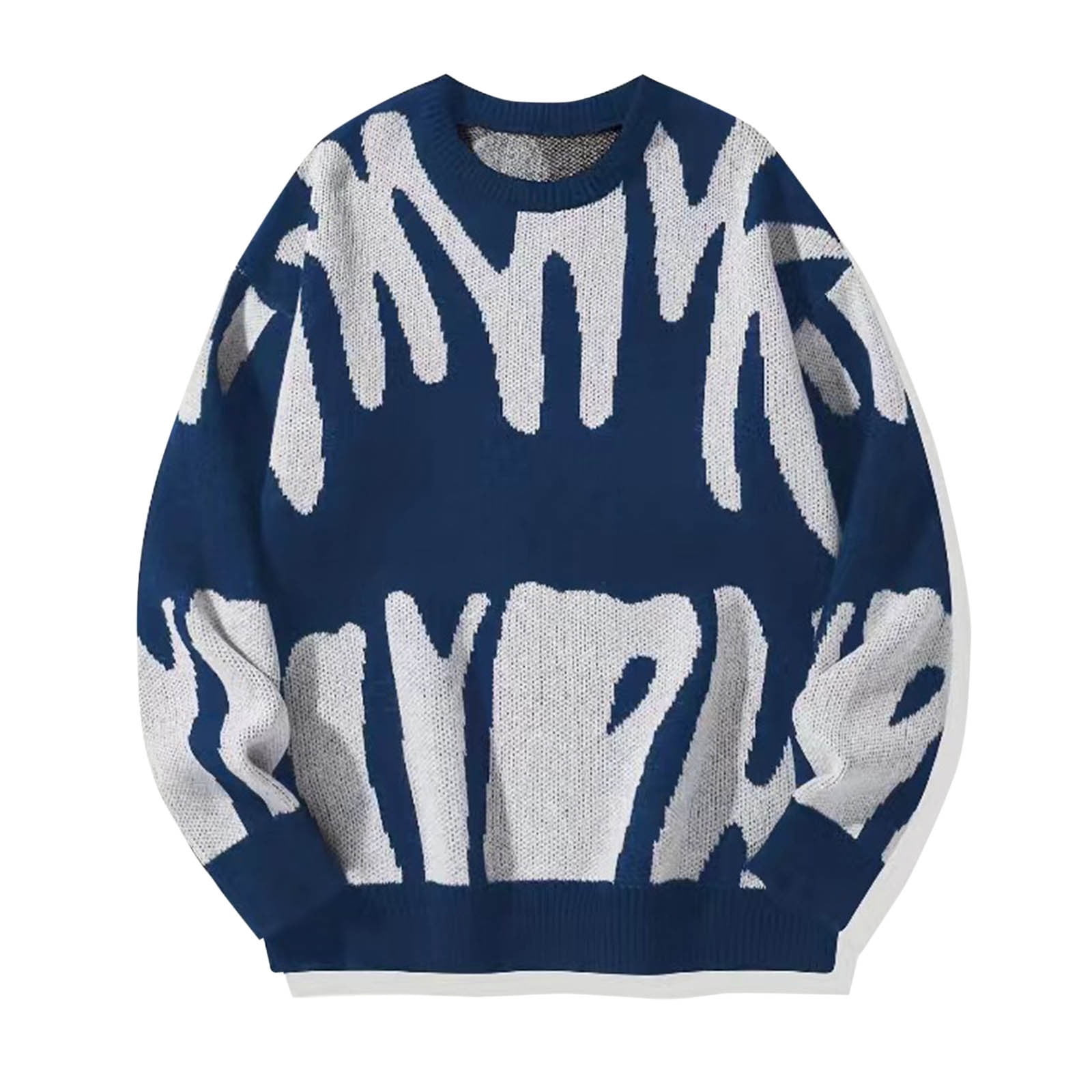 Nmnitkp Sweaters for Men Comfortable and Warm Mens Crewneck Oversized ...