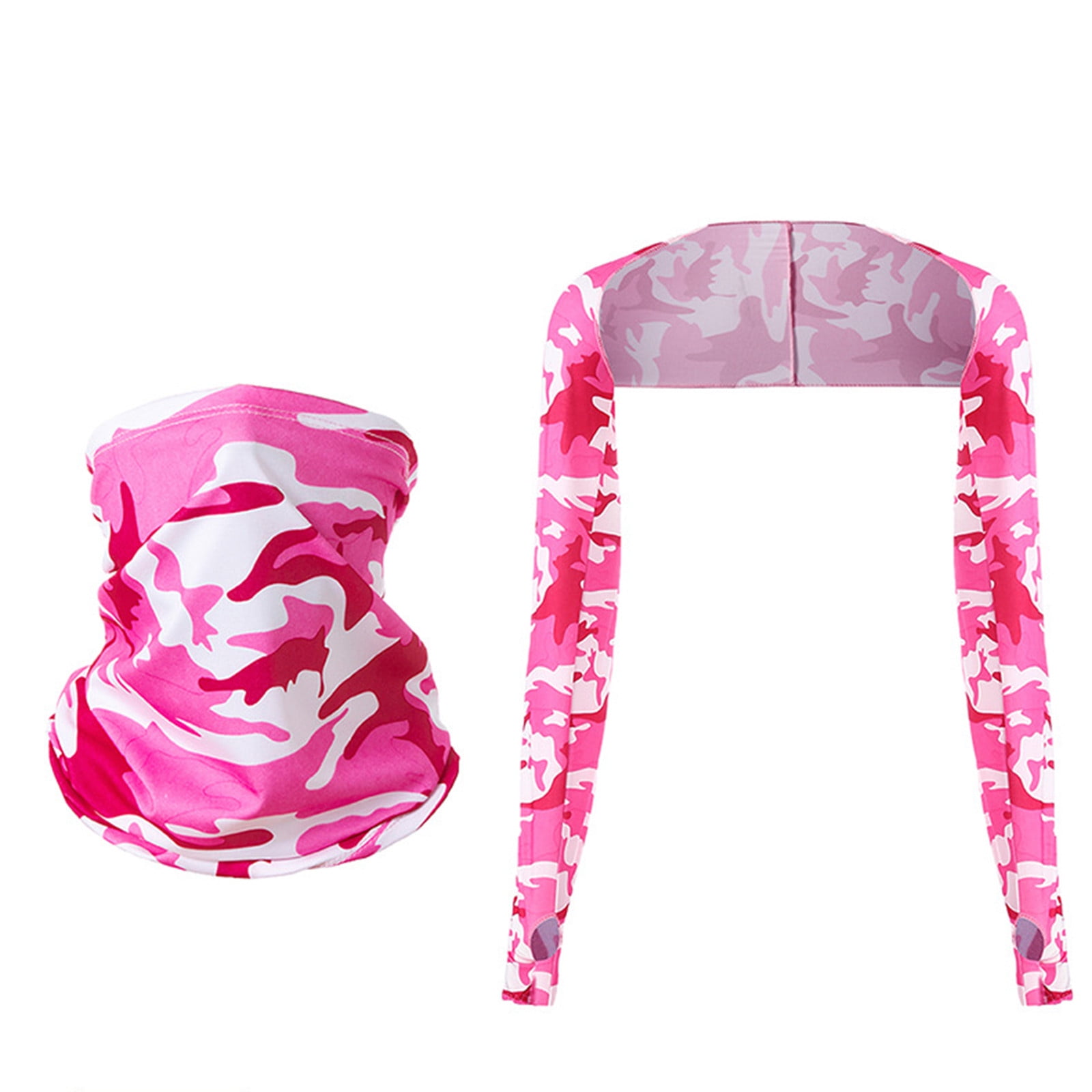 Nmnitkp UV Protection Neck Gaiter Sun Arm Sleeves Set, Cooling Face ...