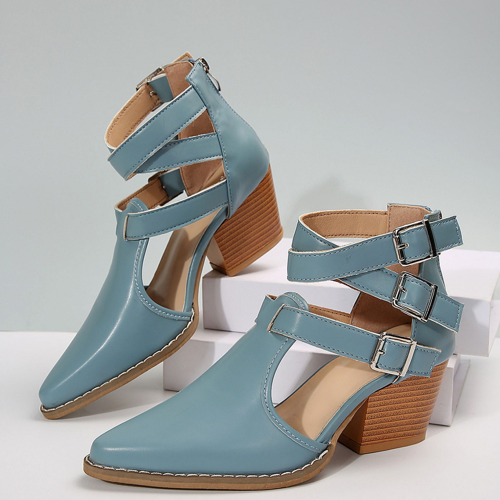 Nmnitkp Women's Slingback Stiletto Heels Stretch Strap Slip On Pumps ...