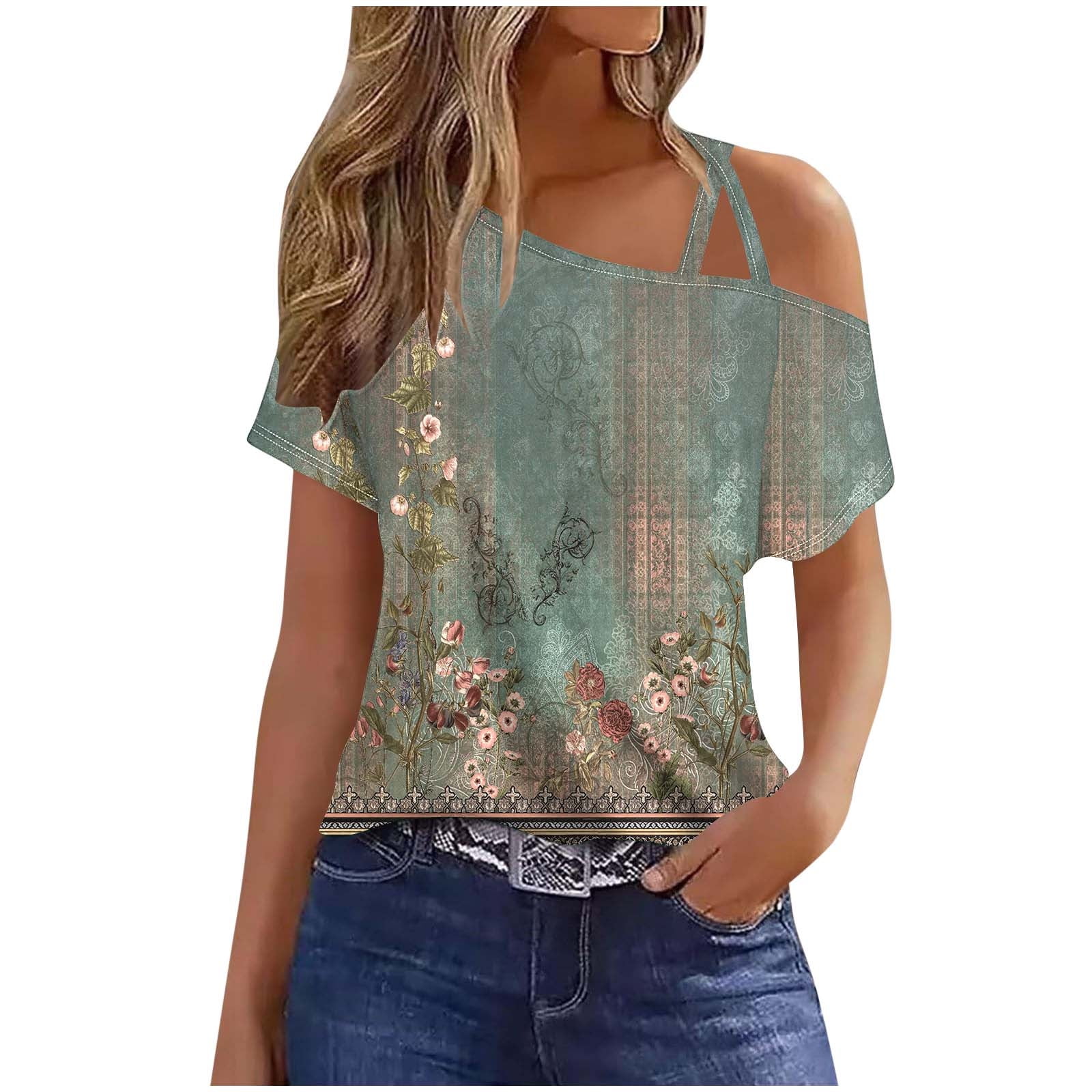 Nmnitkp Womens Plus Size Tops Floral Summer Tops Sleeveless Tank Floral ...