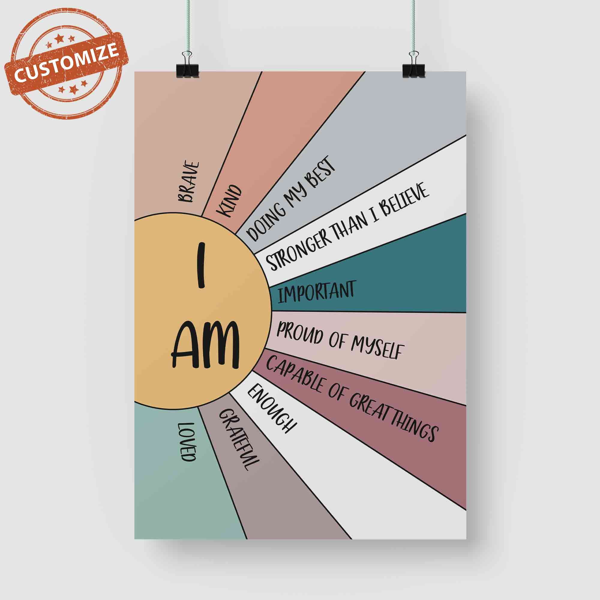 NnhCraft Affirmation Wall Decor, Affirmation Poster, Positive ...