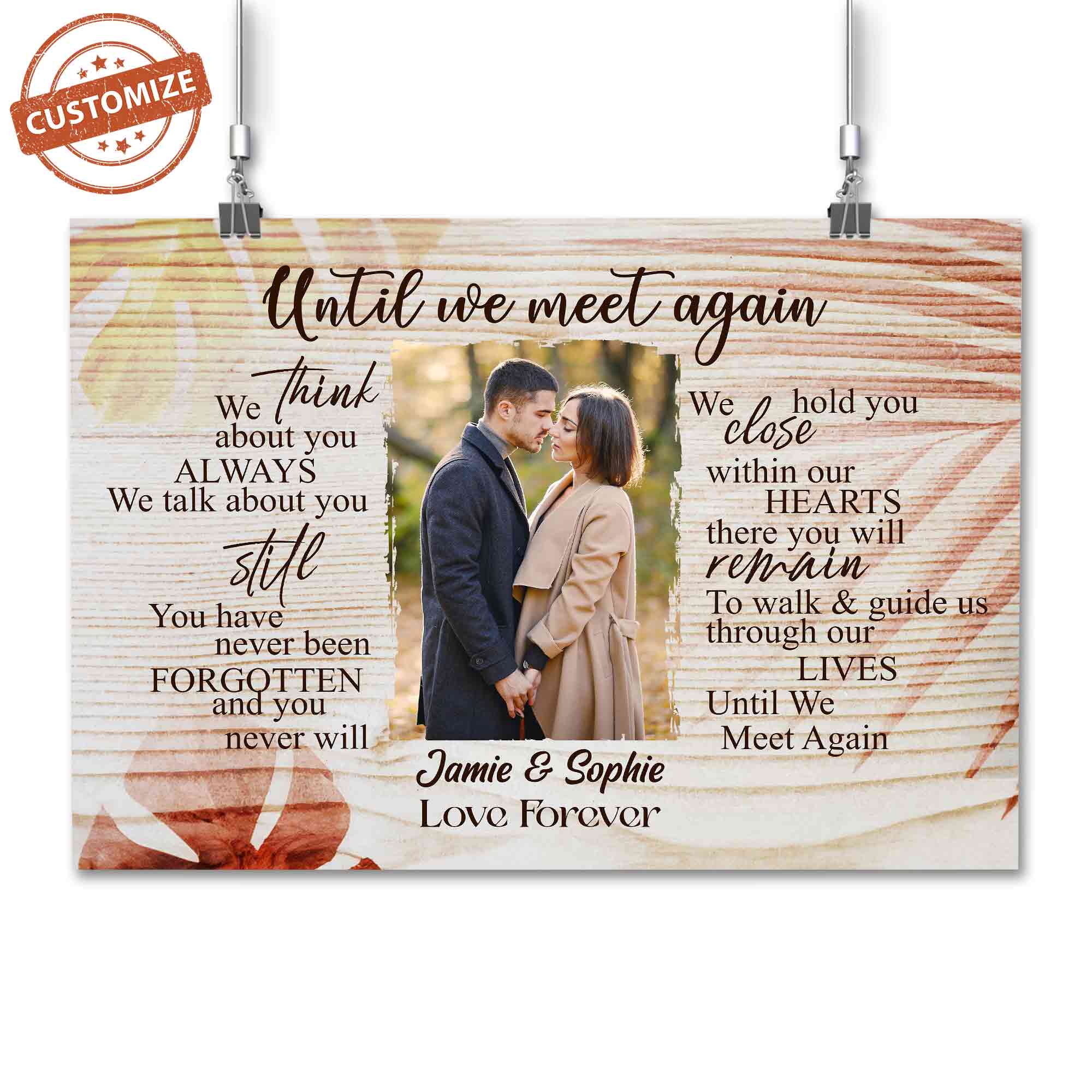 NnhCraft Personalized Name Canvas, Memorial Canvas, Memorial Photo ...