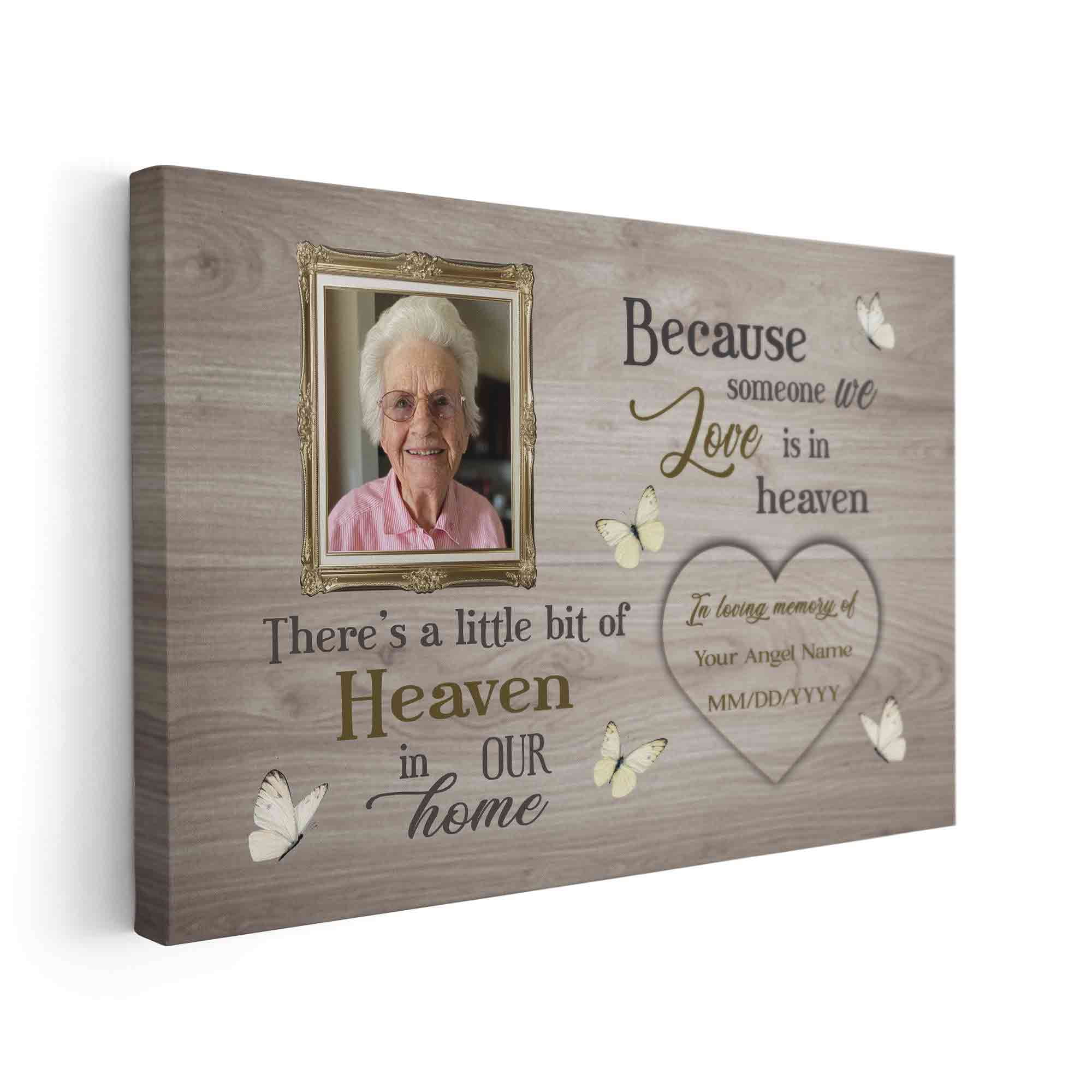 NnhCraft Personalized Name Canvas, Memorial Canvas, Photos Print ...