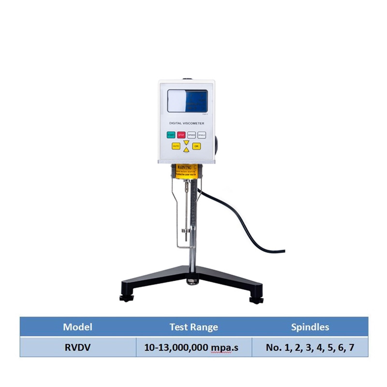 No.1/2/3/4/5/6/7 Spindles 2/6/13 Million mPa.s NDJ-8S NDJ-9S RVDV ...