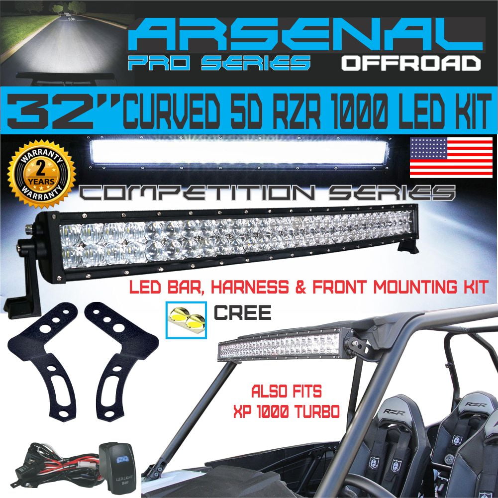 No.1 5D 32" Curved Arsenal RZR XP900 XP1000 LED KIT 180w 5D=310w 30 ...