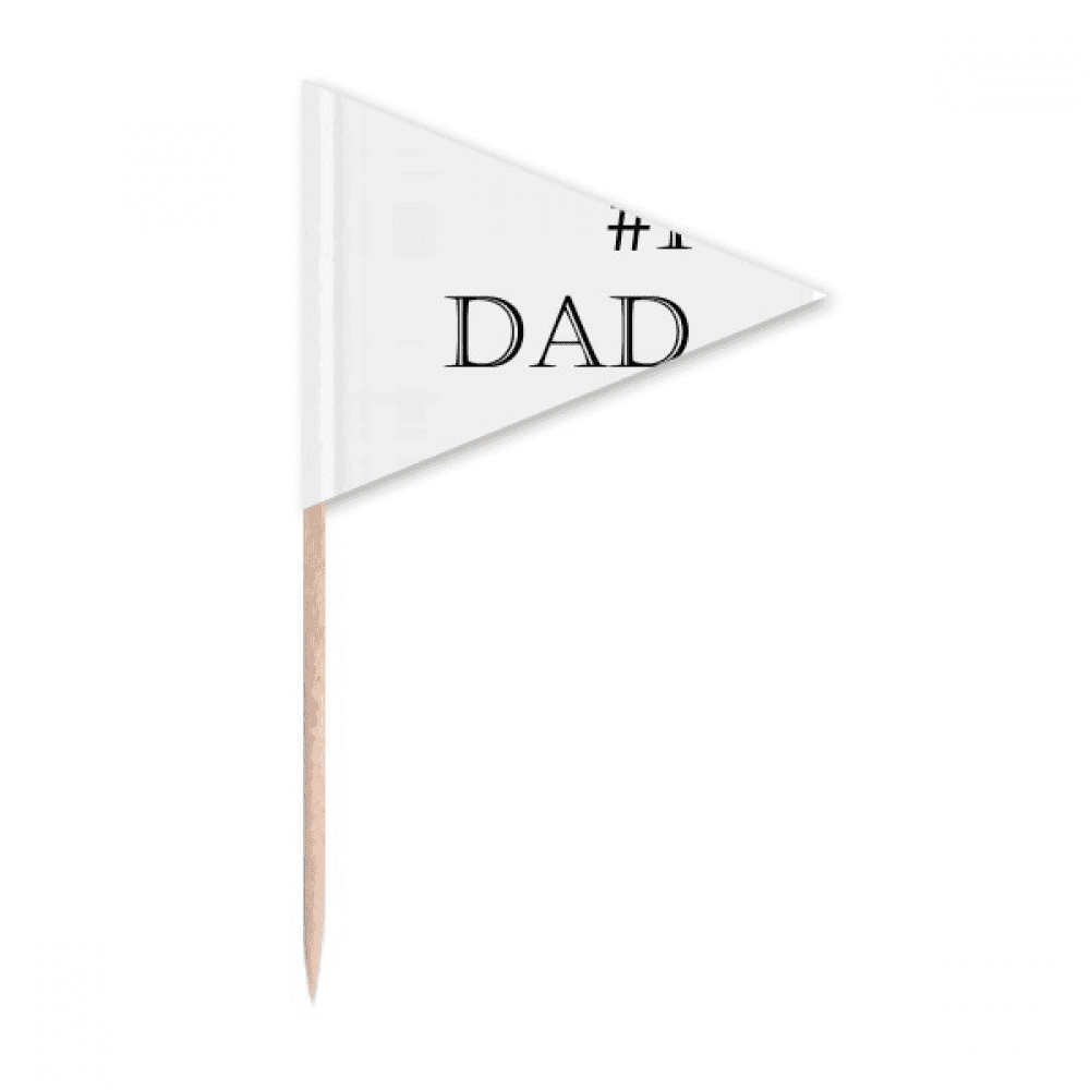 No.1 Dad Father's Festival Quote Toothpick Triangle Cupcake Toppers ...