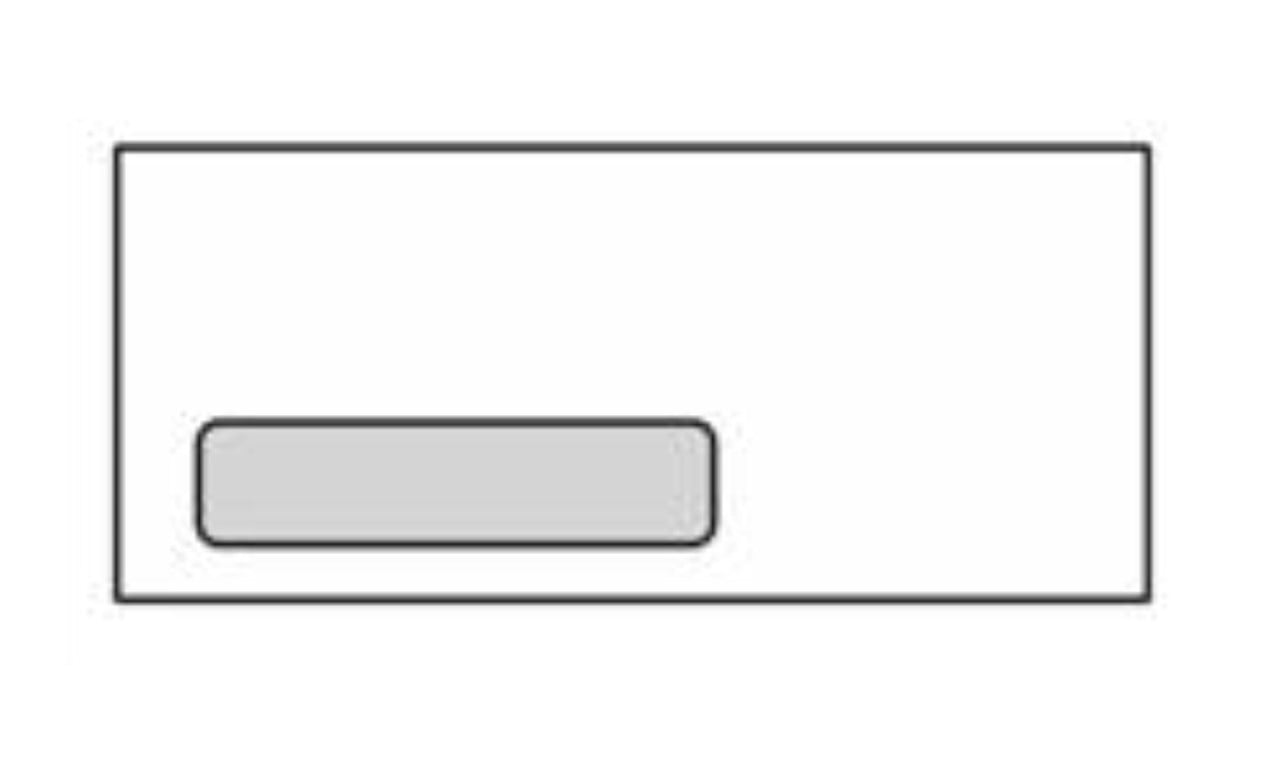 No. 10 Side Seam White B Window Envelopes, 4-1/8" x 9-1/2", Digi-Clear ...