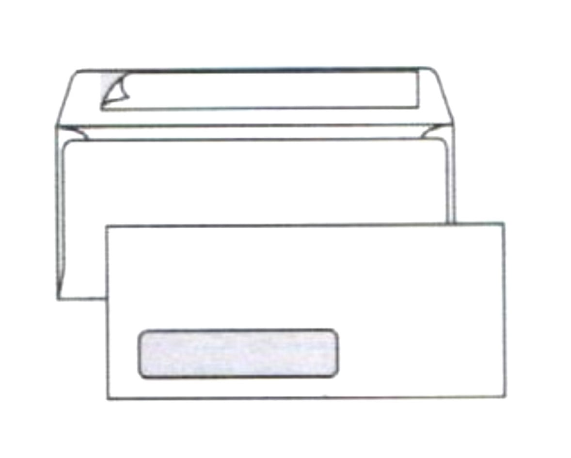 No. 10 Side Seam White C Window Envelopes w Kwik-Tak®, 4-1/8" x 9-1/2 ...