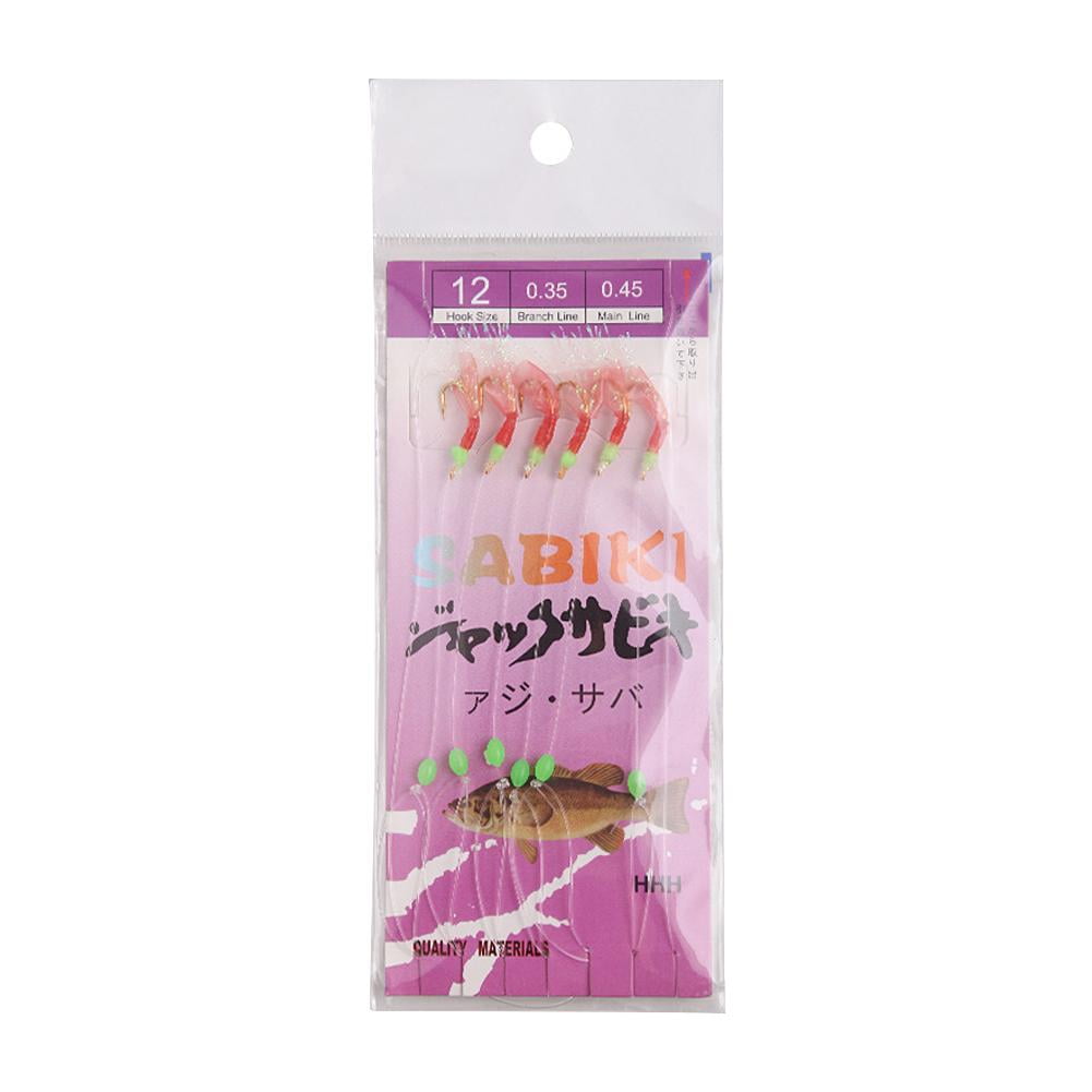 No. 12 Lure Bait Fish Hook String Hook Set With Luminous Bionic Marushi ...