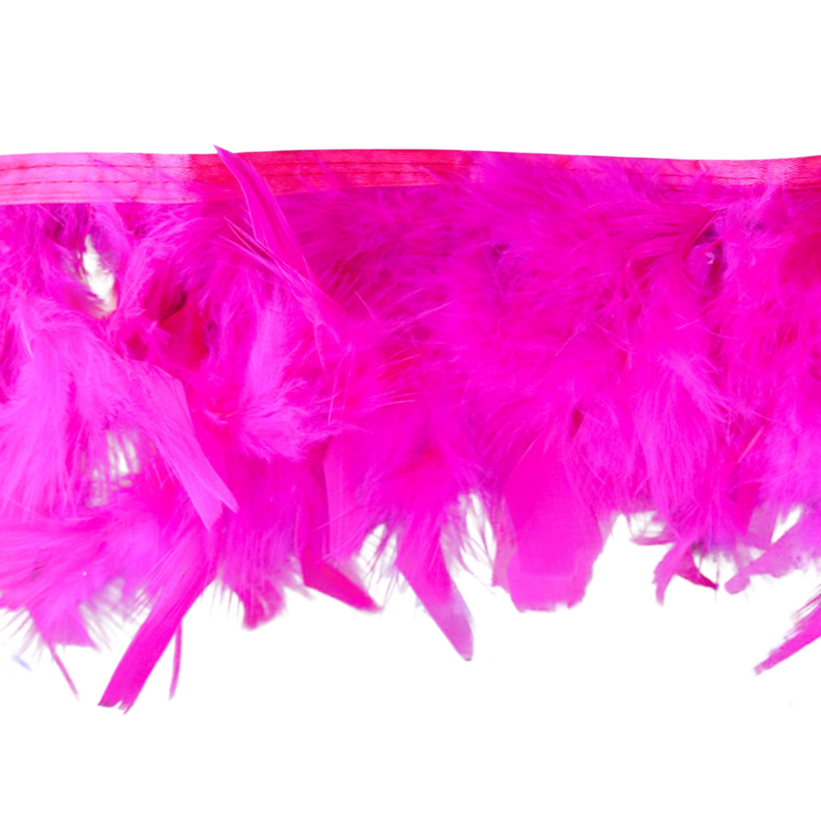 No. 36 Rose Red-1 Meter Feather Strip Decorative Feather Turkey Wrapped ...