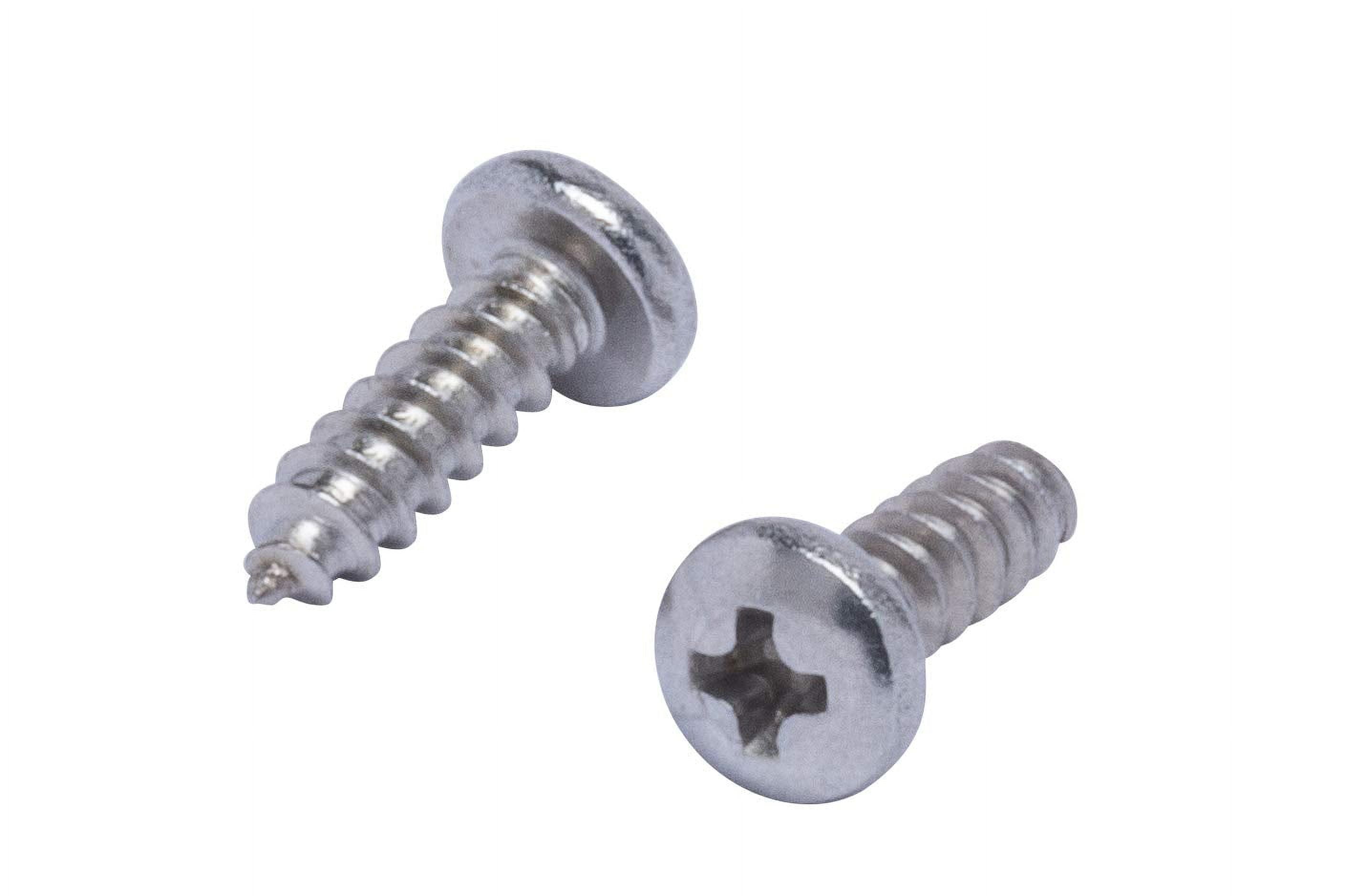 No. 4 x 3/8" Stainless Pan Head Phillips Wood Screw, (100 pc), 18-8 ...