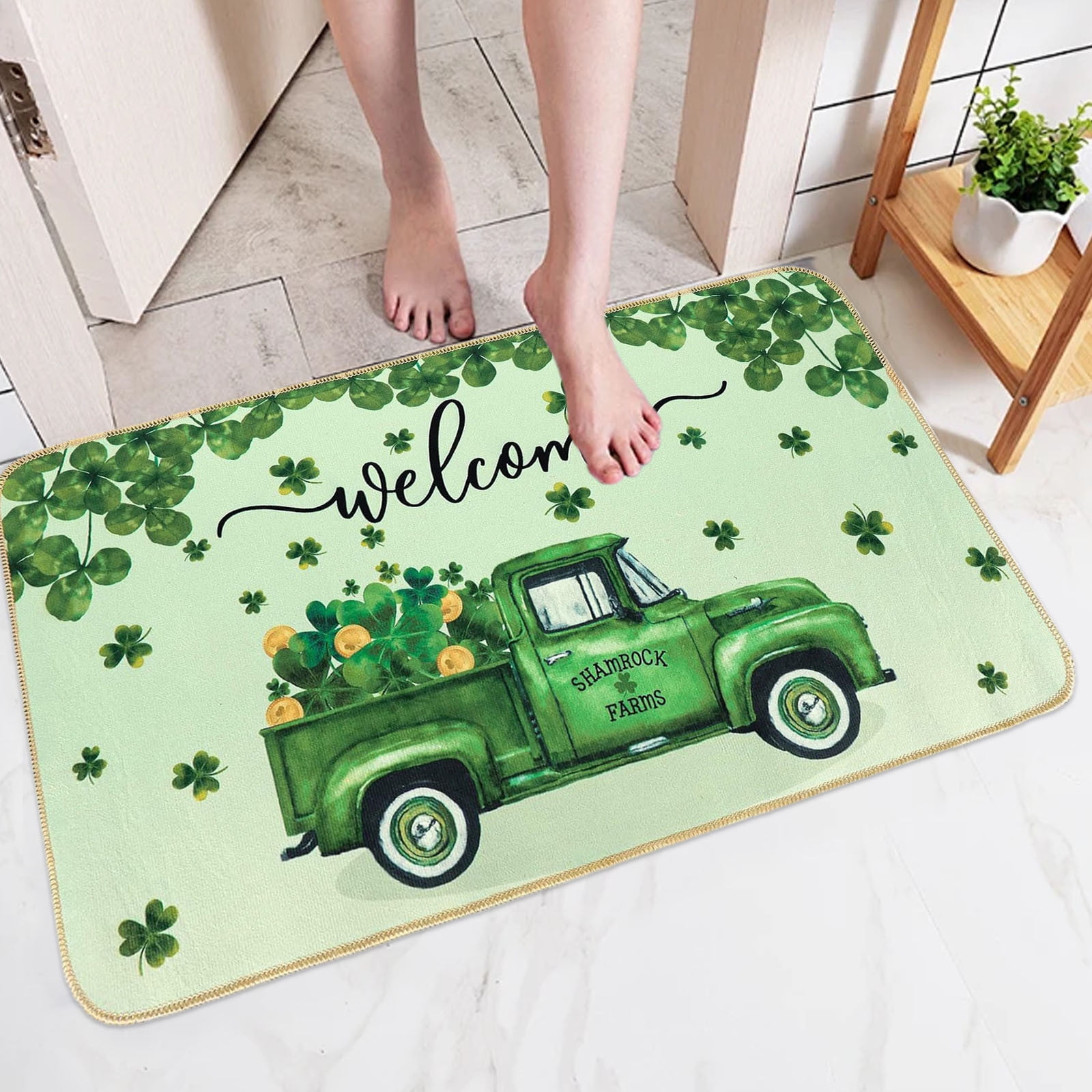 No.-46318.33 Saint Patrick's Day Carpet Three Sizes Faux Wool Entry ...