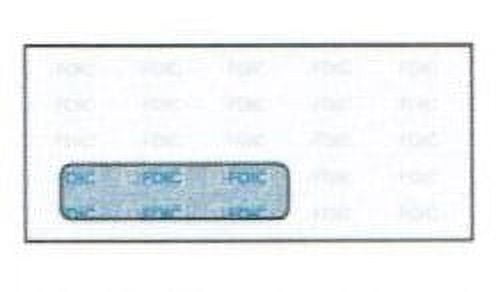 No. 6-3/4 White Digi-Clear® A Window Envelopes with Blue FDIC Multi ...