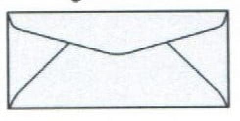 No. 7-1/2 Regular White Envelopes with Wesco® Blue Inside Security Tint ...