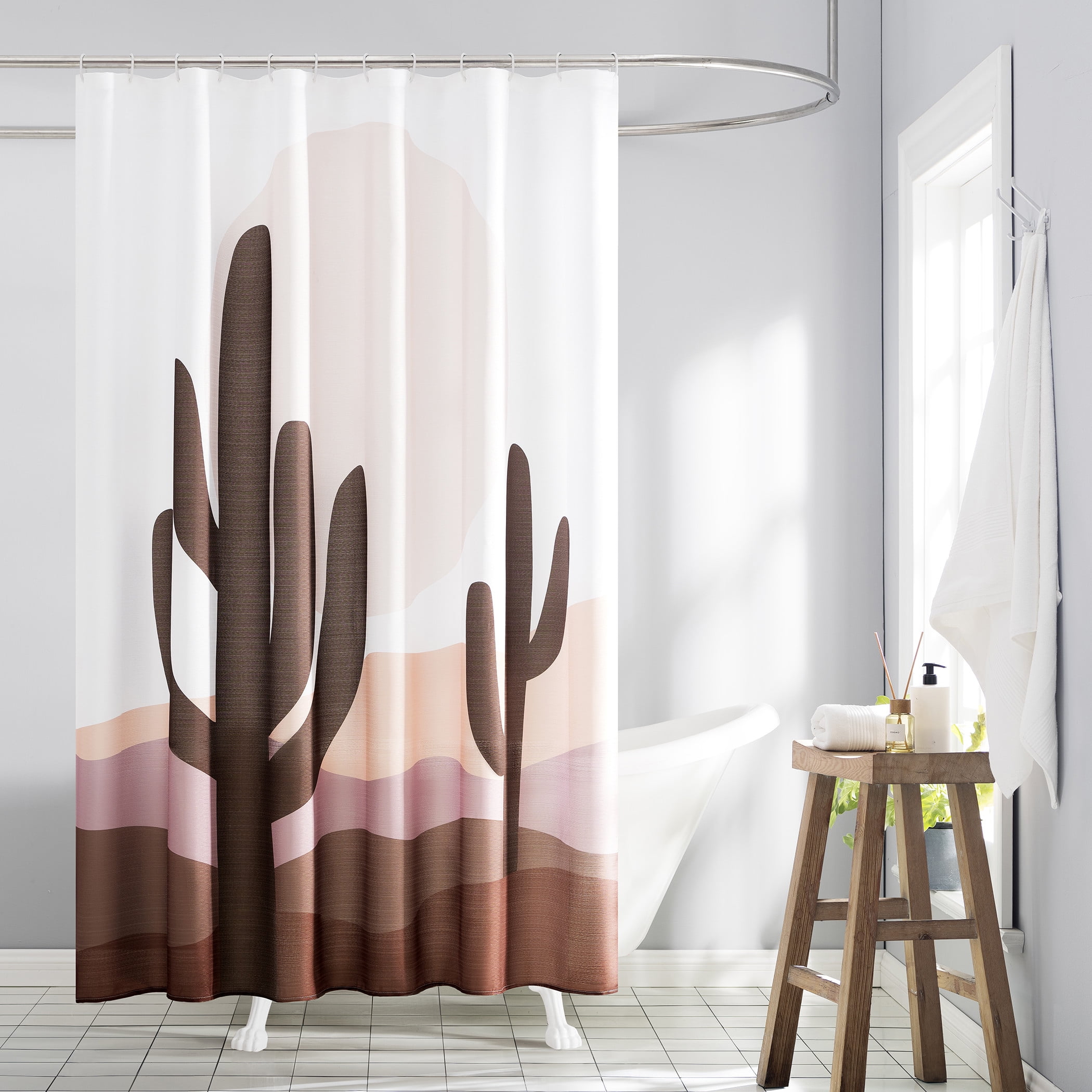 No. 918 Canyon 13-Piece Southwest Print Shower Curtain and Rings Set ...