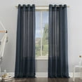 No. 918 Erica Crushed Voile Sheer Grommet Curtain Panel, 51"x84", Navy - Walmart.com