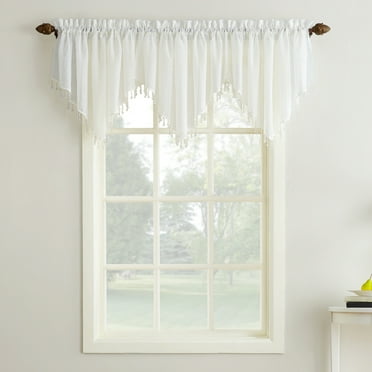 Exclusive Home Loha Light Filtering Rod Pocket Scalloped Valance ...