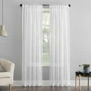 No. 918 Jillian Crushed Voile Ascot Beaded Sheer Rod Pocket Curtain ...