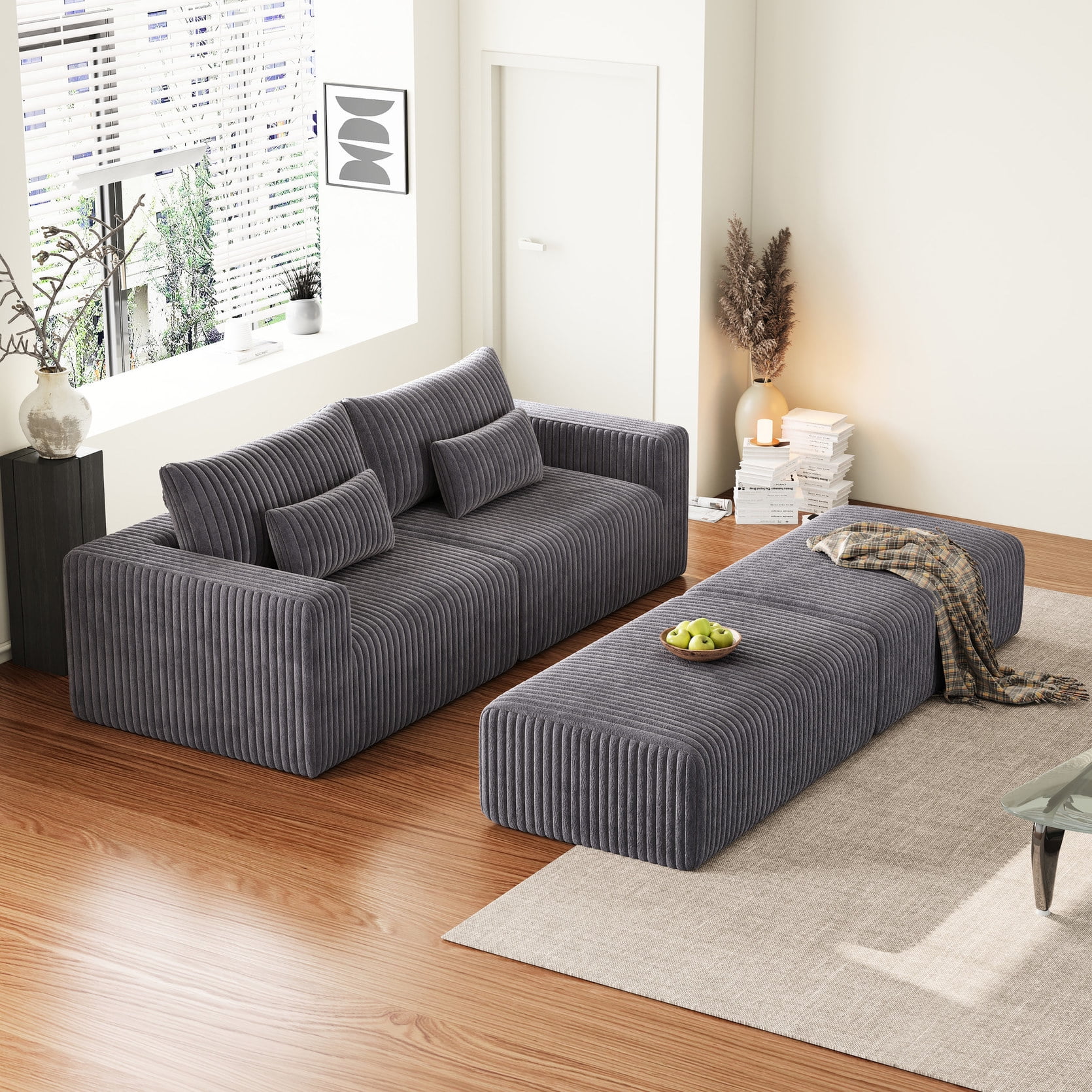 No Assembly & High - Resilience - Easy and Comfortable Living Room ...