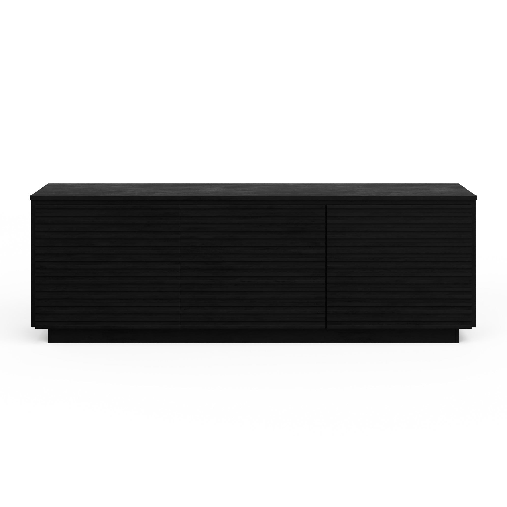 No Assembly Tv Stand 74", Black, For 85 Inch Tvs, Three Doors And ...