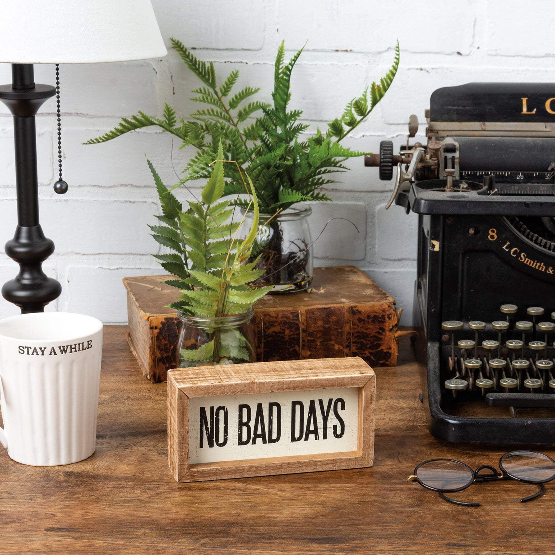 No Bad Days Wooden Inset Box Sign | Rustic Farmhouse - Walmart.com