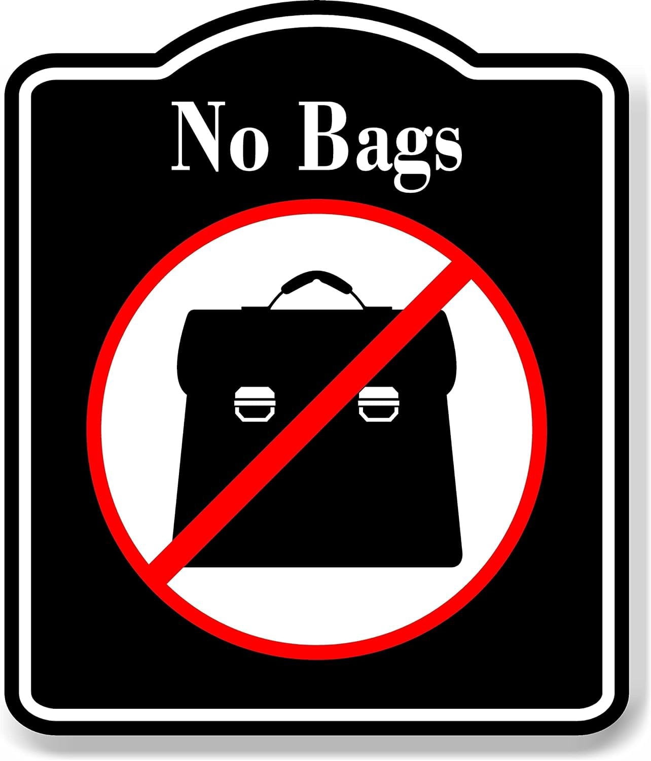 No Bags bag store BLACK Aluminum Composite Sign, 8.5"x10" - Walmart.com