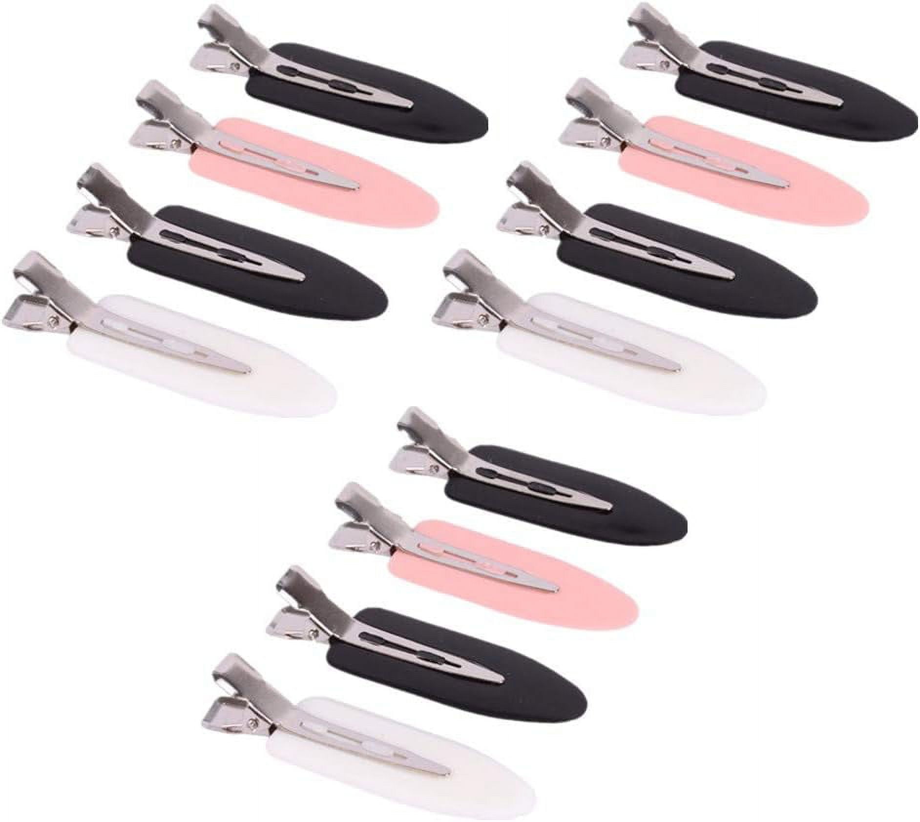 No Bend Hair Clips, 12 Pieces Plastic Hair Pins Clamps Curl Clips No ...